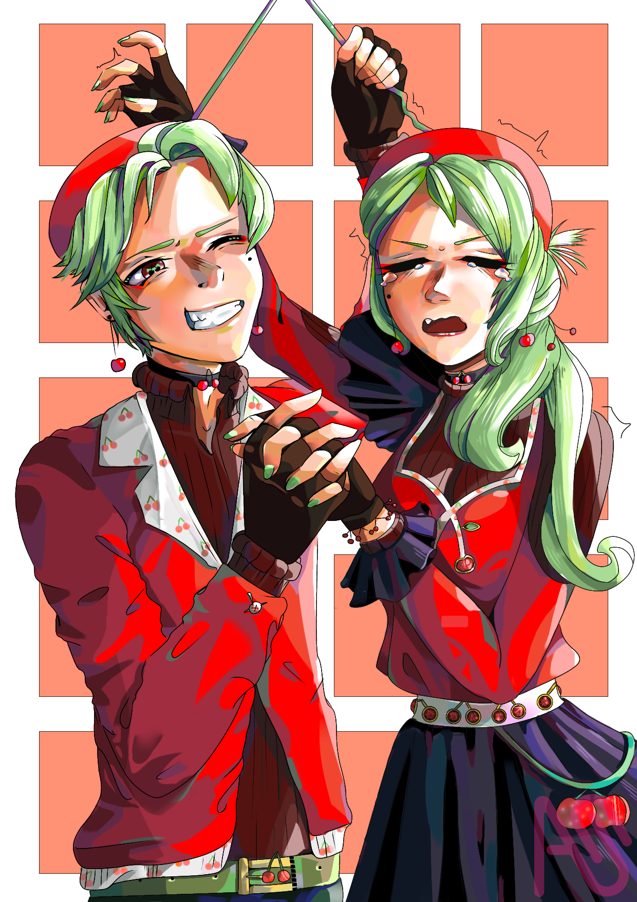 twin cherries Anastasia - Illustrations ART street