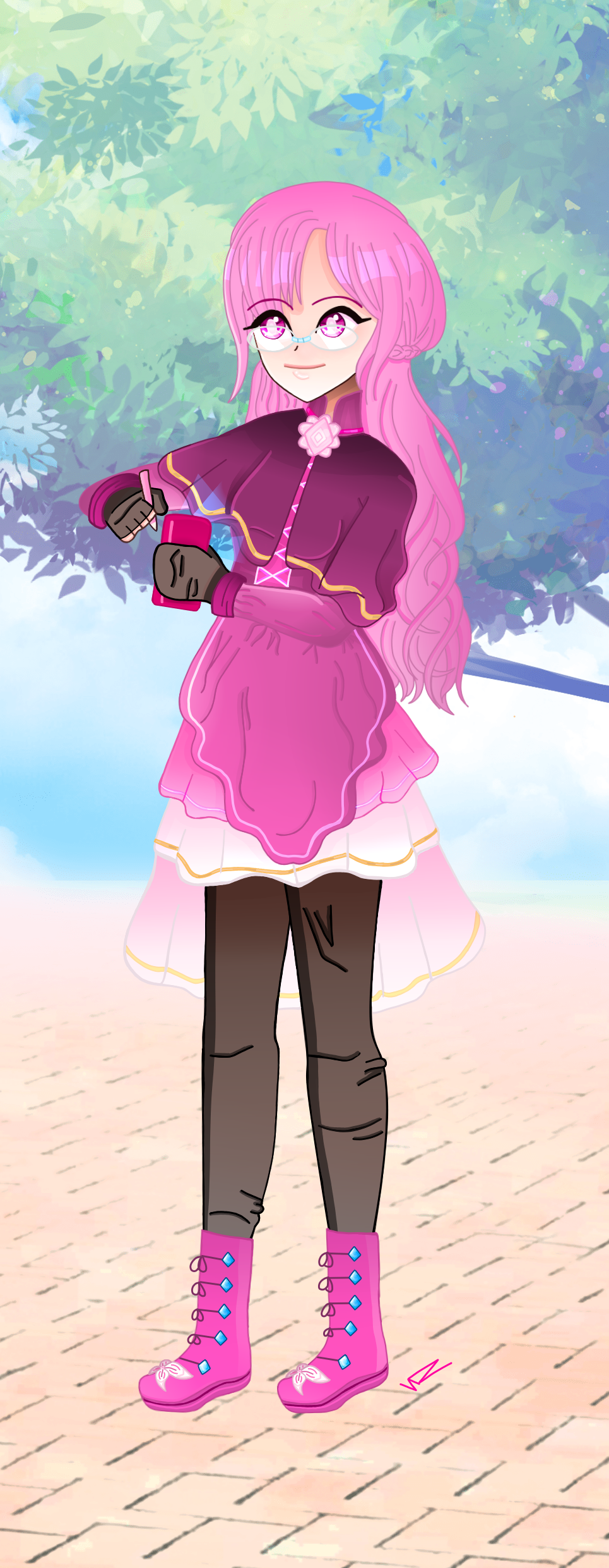 A pinkie artist in work Aquarelas - Illustrations ART street