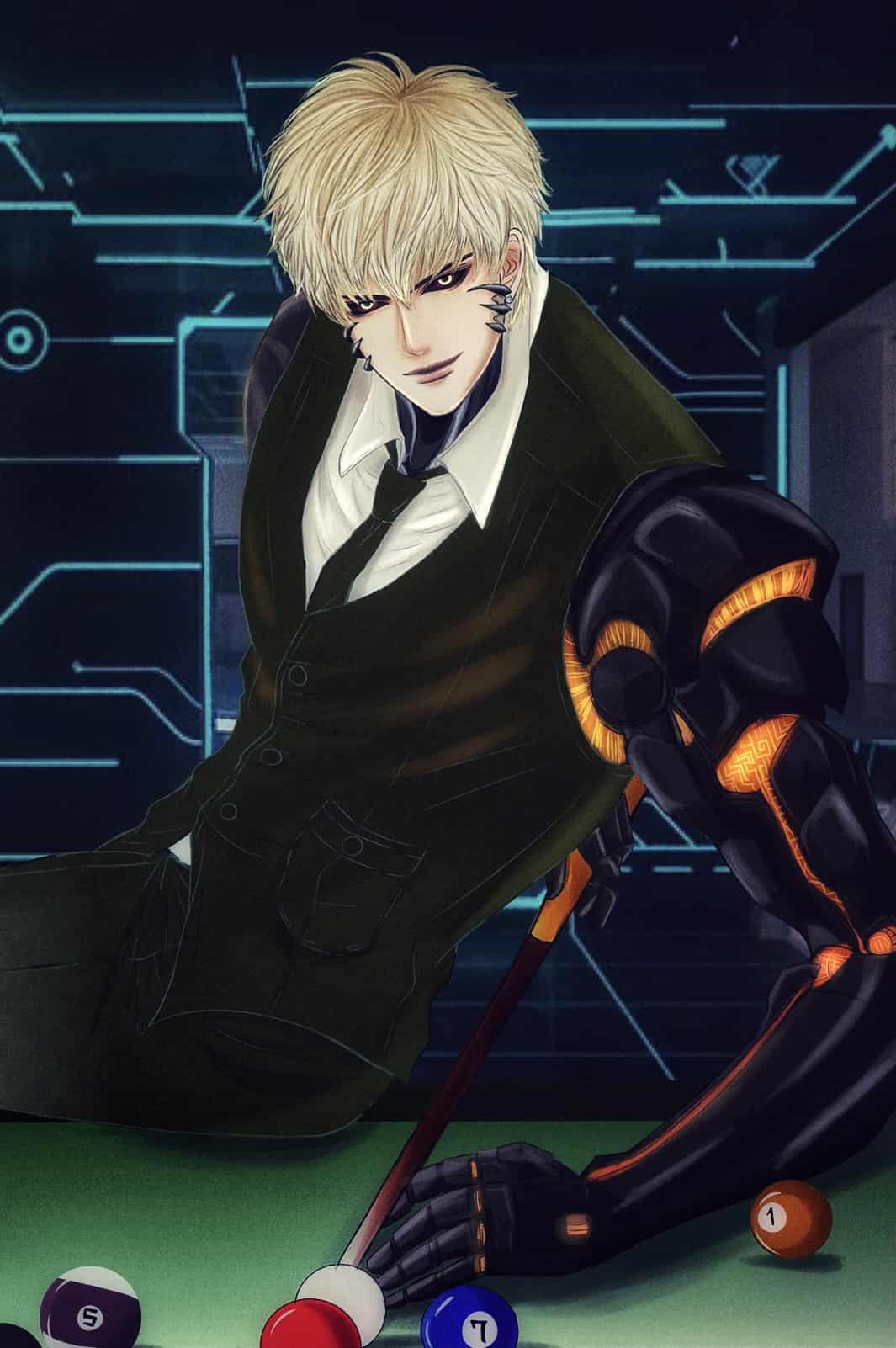 What if Genos plays billiards Gigi Yip - 插图 ART street