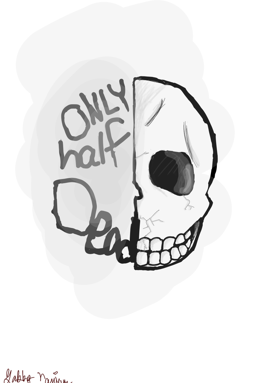 Half Dead Half Alive Drawing
