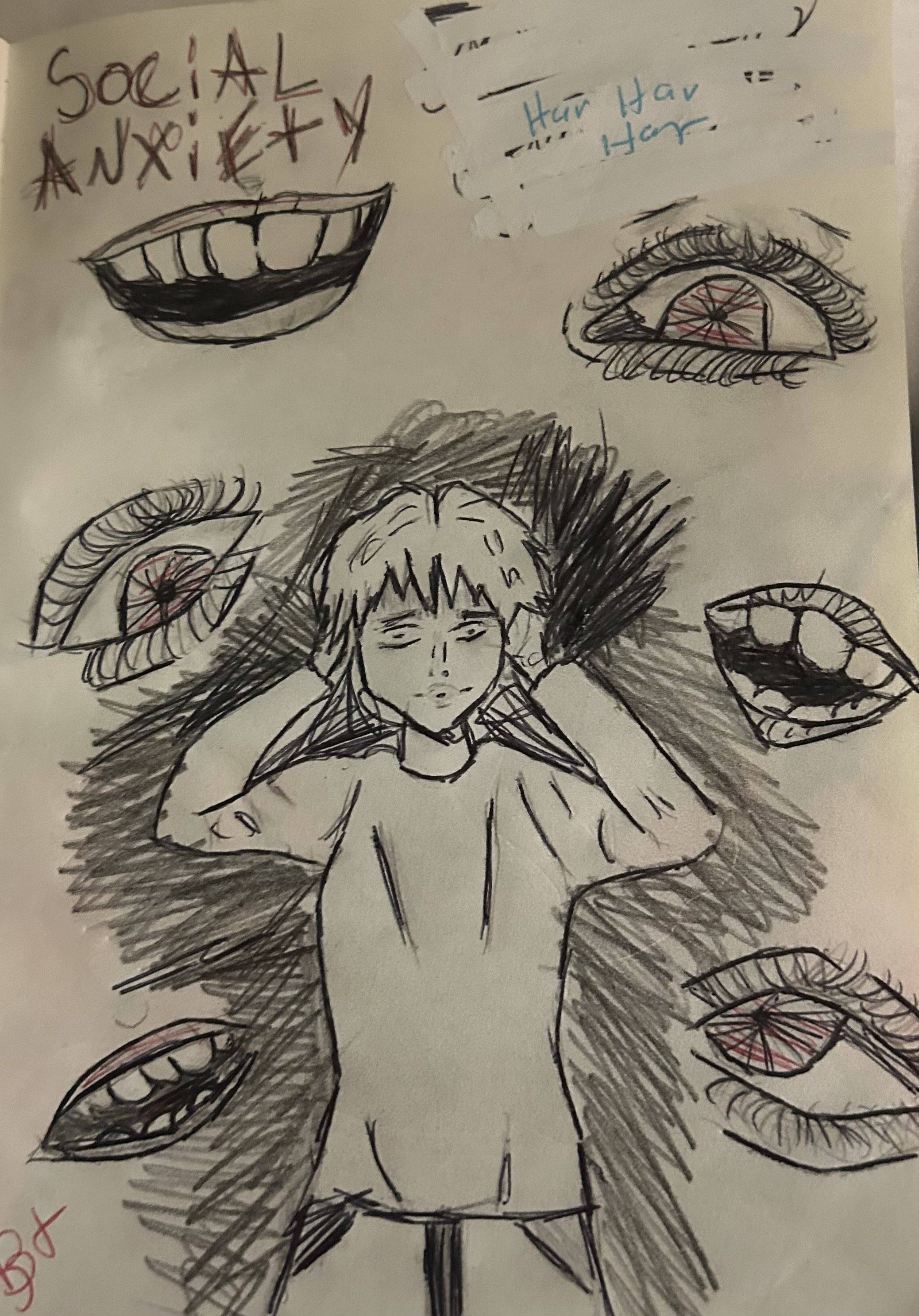 Social Anxiety Art Social Anxiety Symptoms Therapy Office Wall Art,