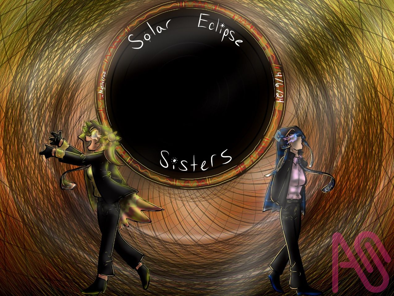 Solar Eclipse Sisters LKMRaz - Illustrations ART street