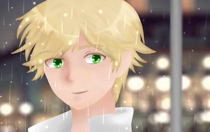 Adrien Agreste (MLB Umbrella Scene) ginko_desu - Illustrations ART street