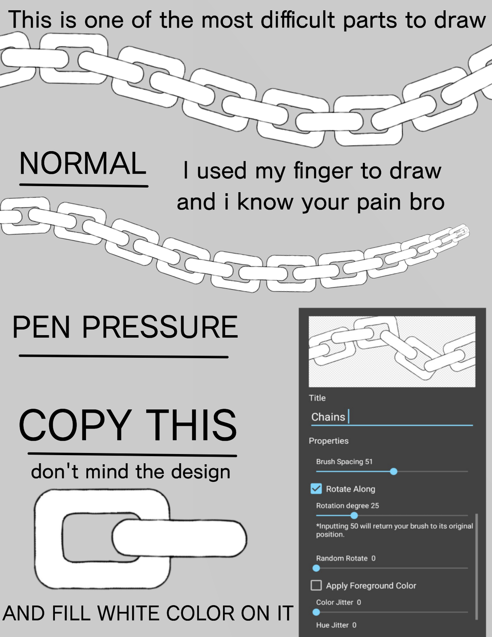 How to draw chain in a very easy way... Vanquish_76 - Illustrations ART ...