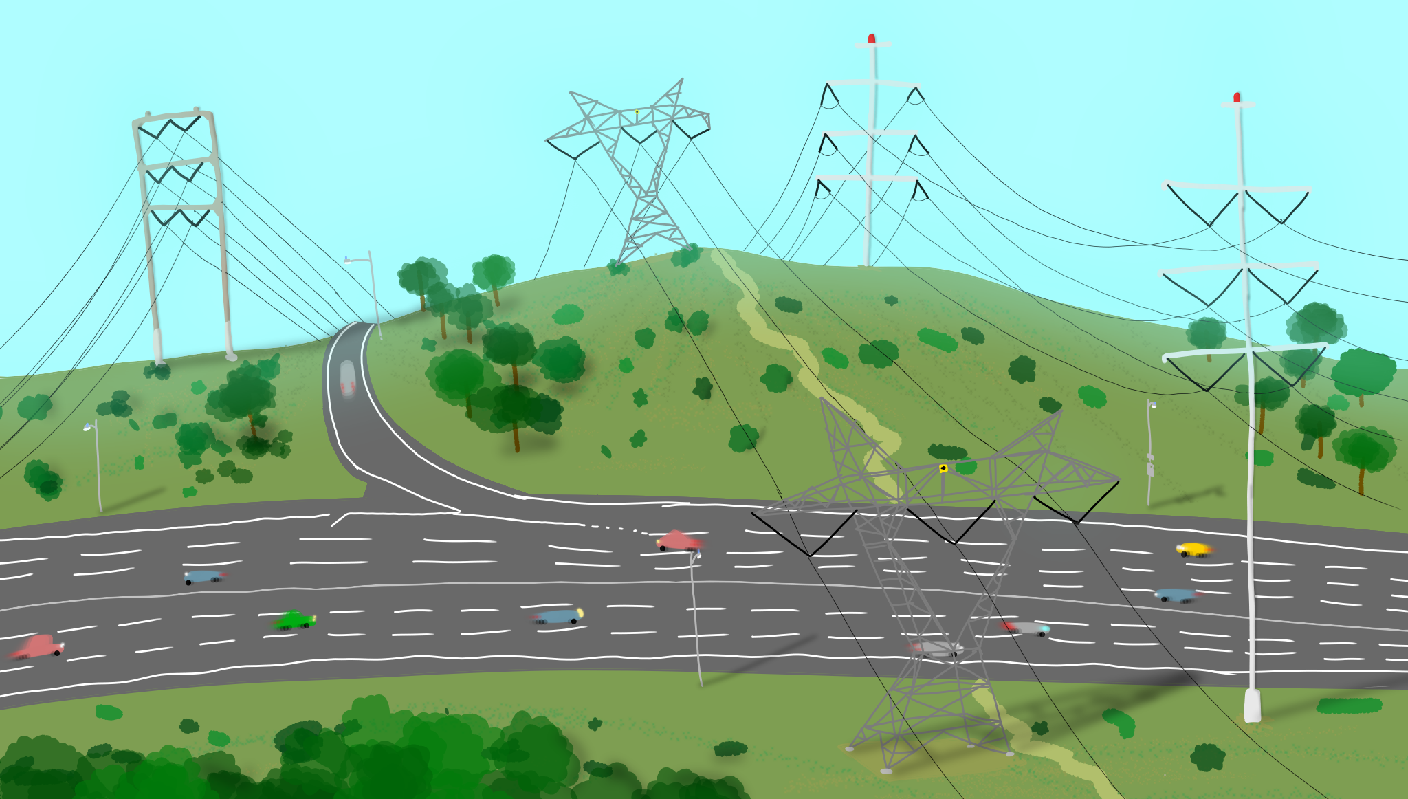 Powerlines Catboi animations - Illustrations ART street