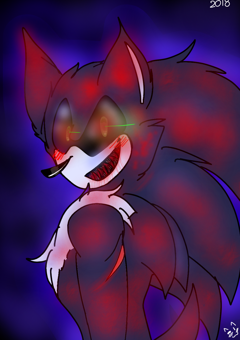 SONIC WOLF EXE..hecho por mi :'v Sacrifice - Illustrations ART street