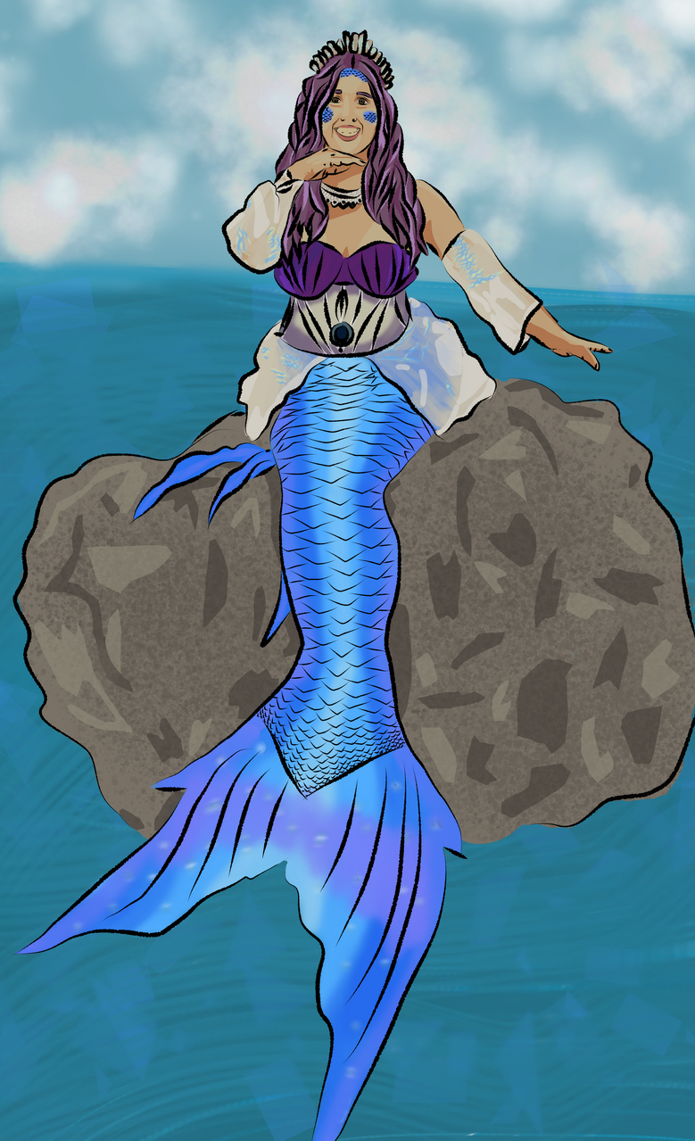 Jenna mermaid Sellalellen - Illustrations ART street