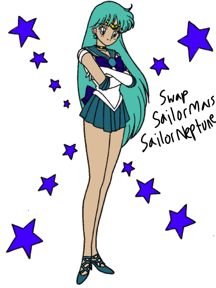 Sailor Swap - Sailor Mars & Sailor Neptune Lilithen - Illustrations ART ...