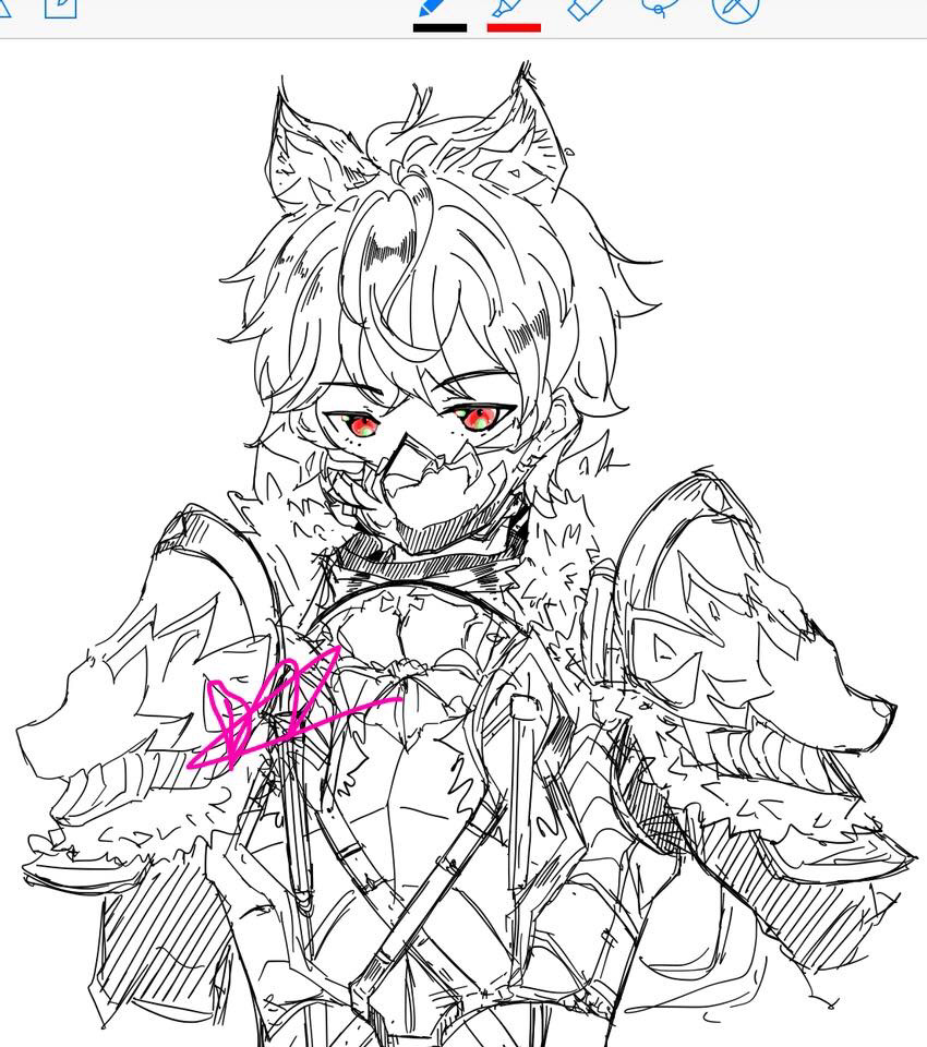 white fluffy awoo warrior Dr.Whiger - Illustrations ART street