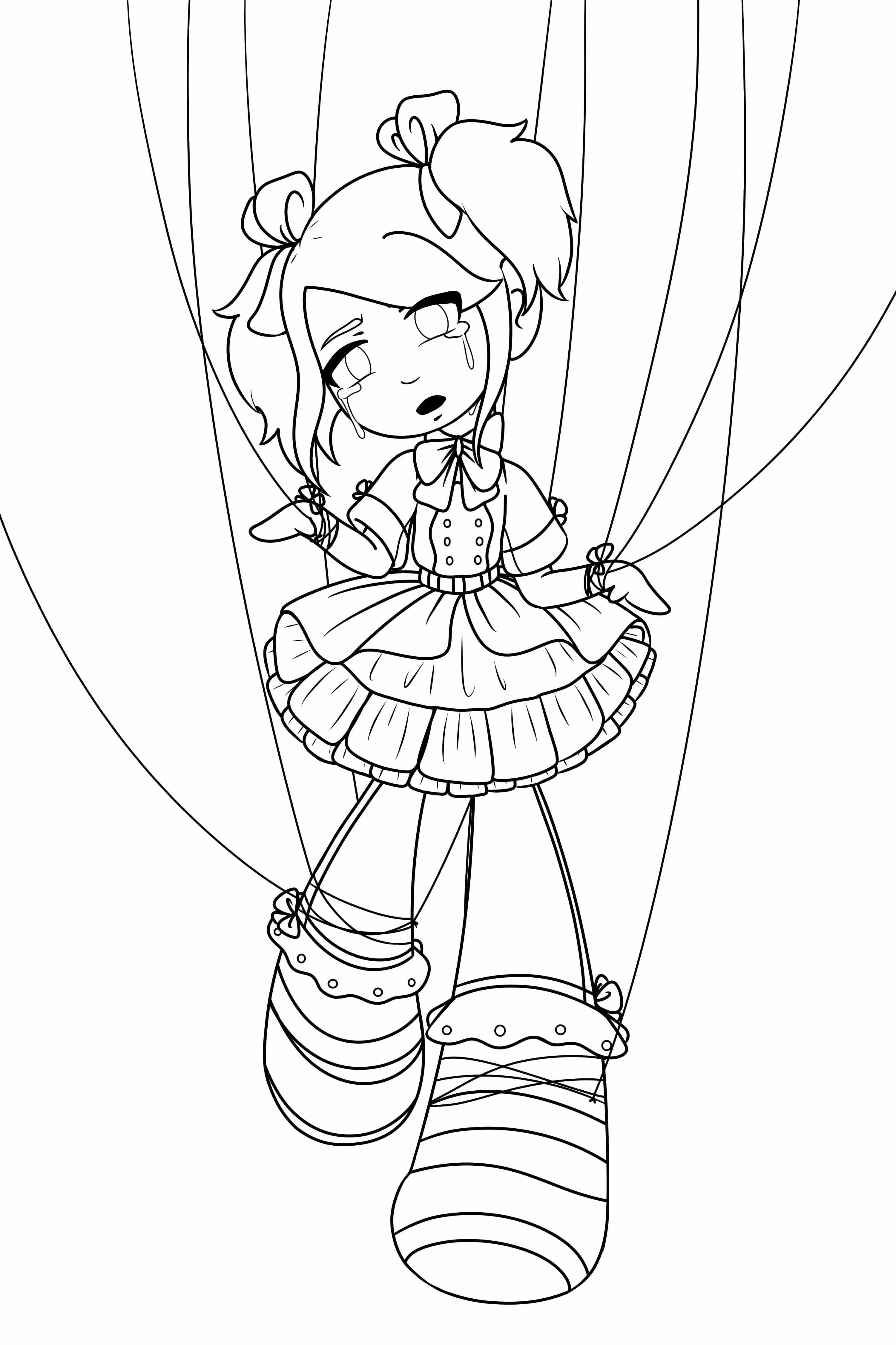 Pretty Little Sadashi Doll Lineart kellybell - Illustrations ART street