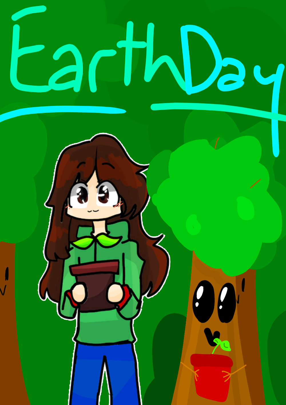 Earth Day!! Colab with Weird Kiddo Glitchrat 🐀 - Illustrations ART street