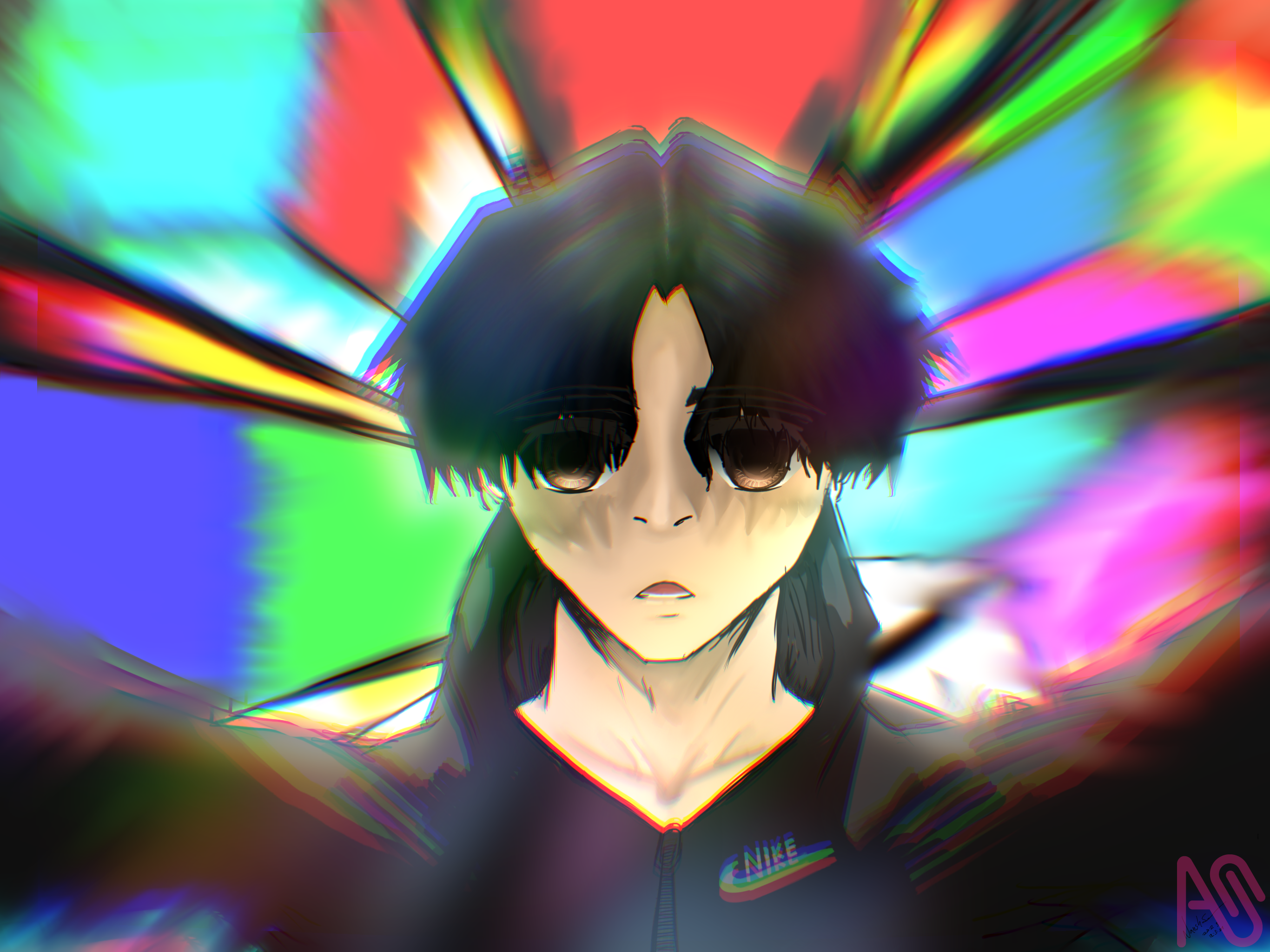 OC falling on neon city Fuetake - Illustrations ART street