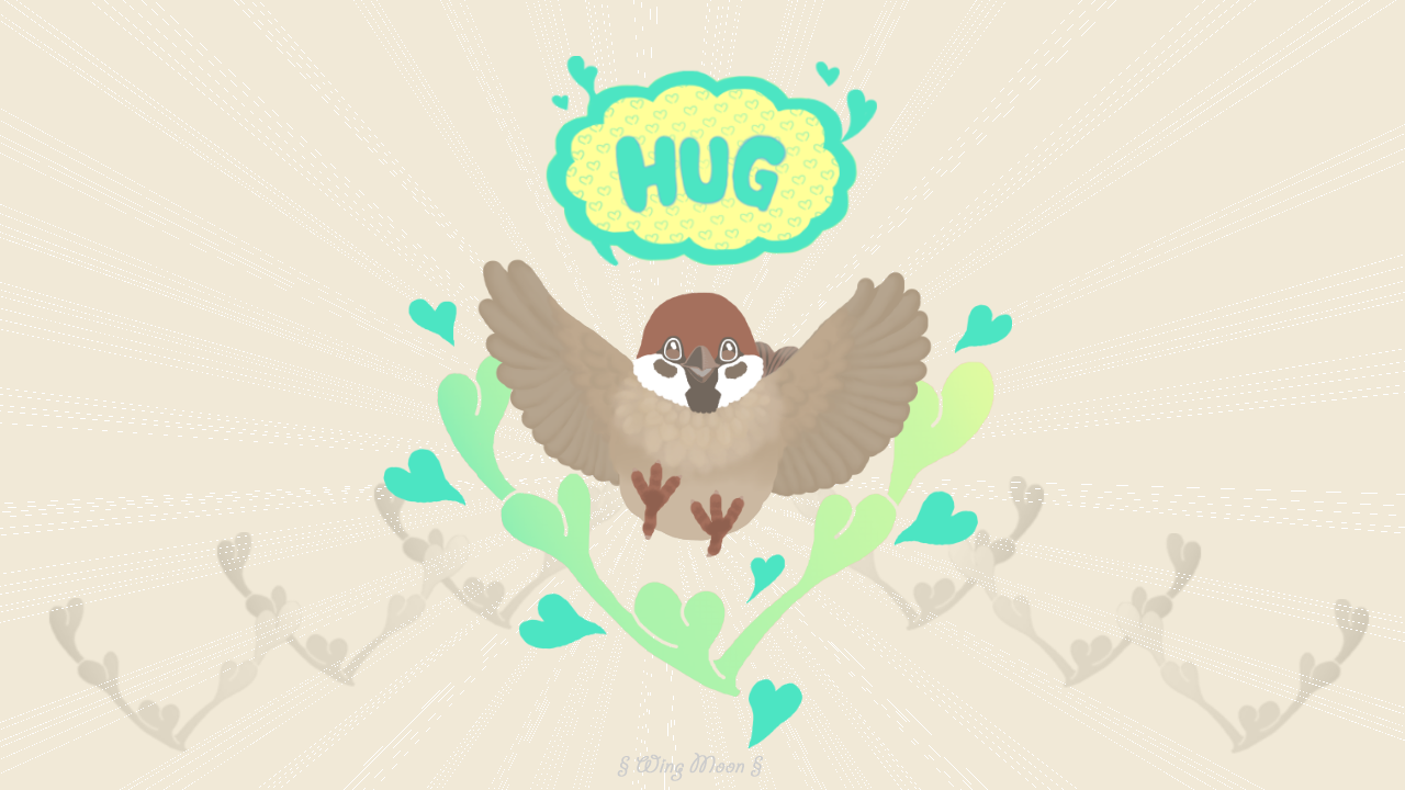 Do You Need A Hug? Wing Moon - Illustrations ART street