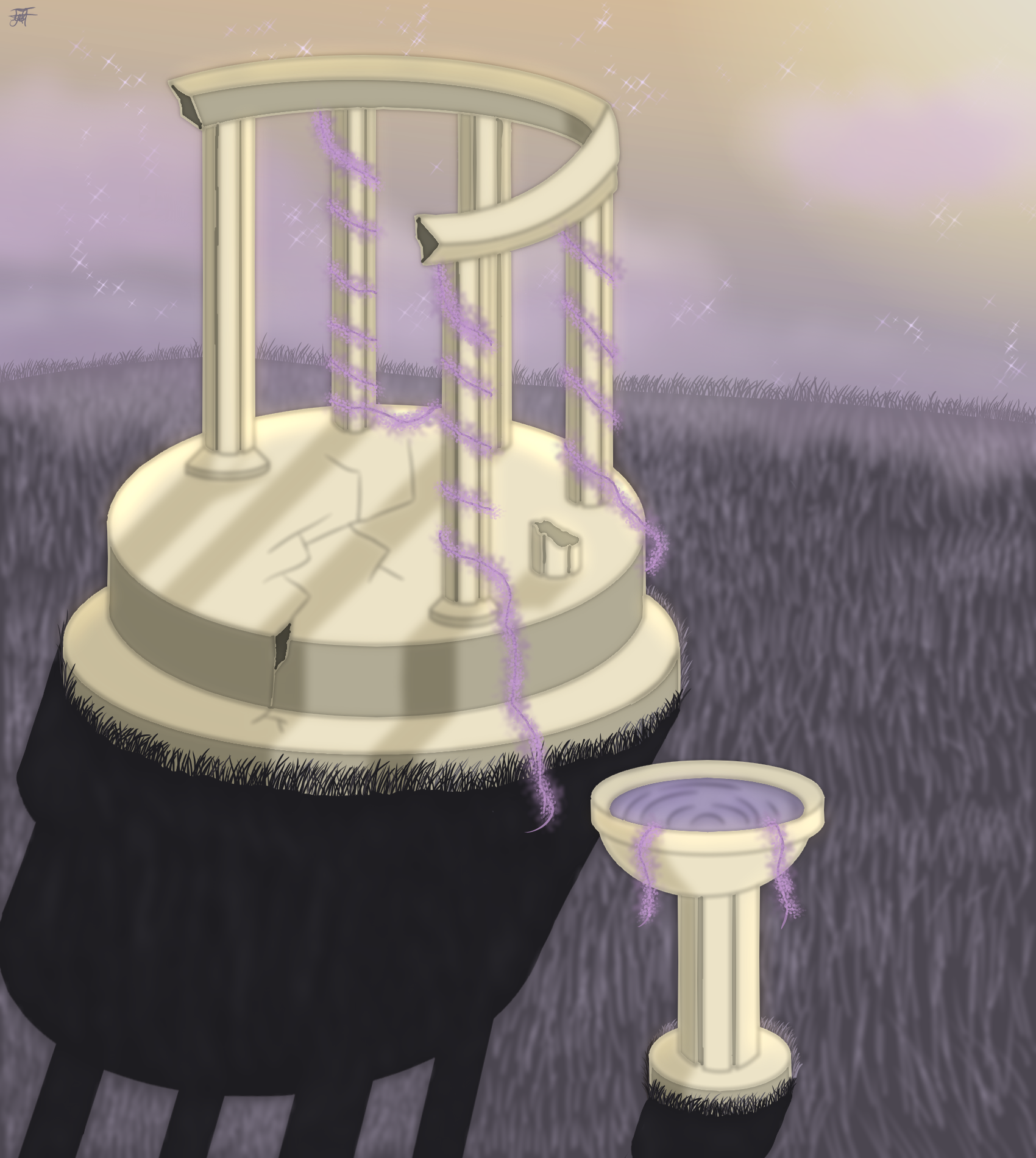 Broken temple MireiMaruiyama - Illustrations ART street