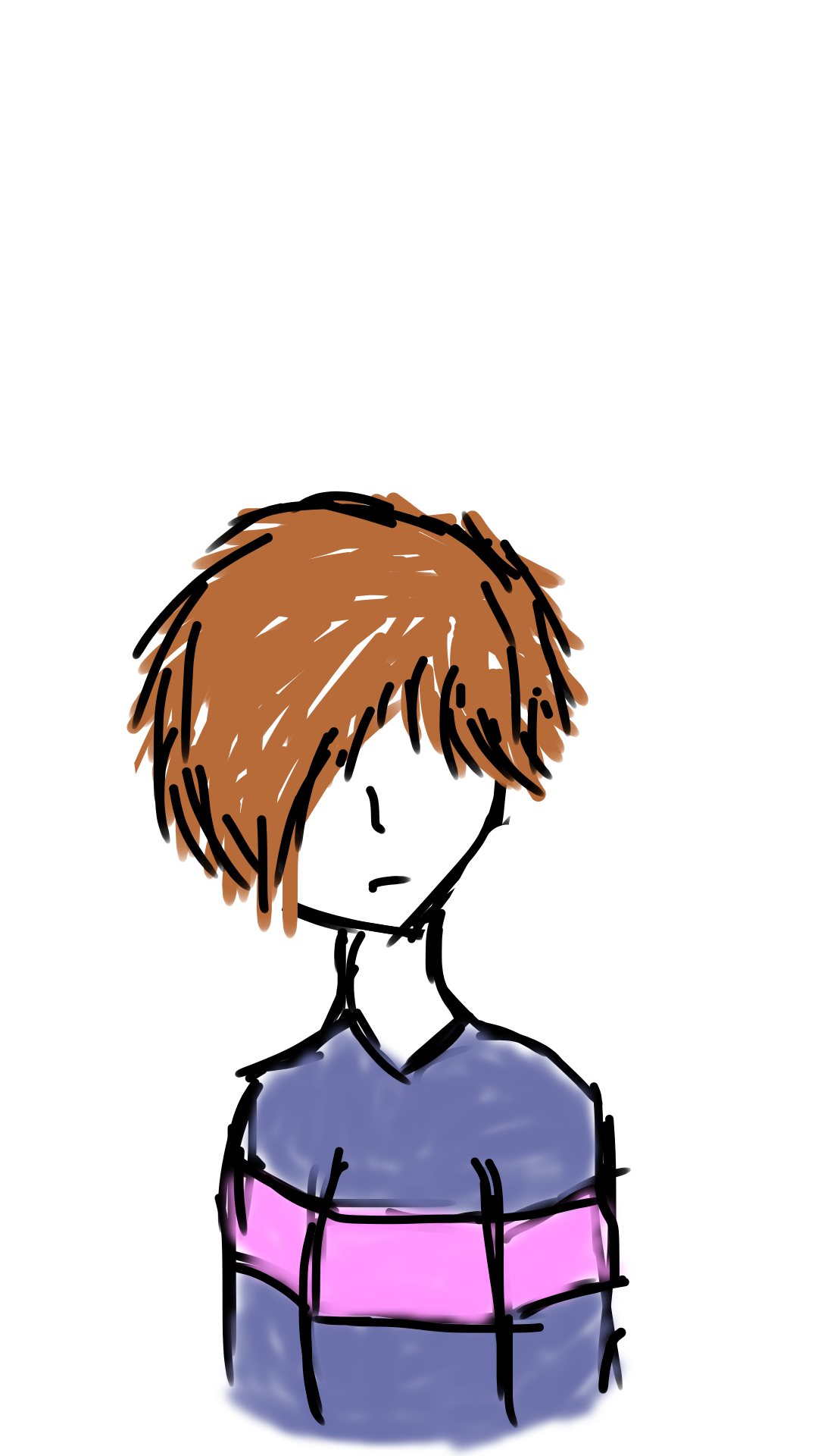 frisk // style practice sketch bluegalaxiess - Illustrations ART street