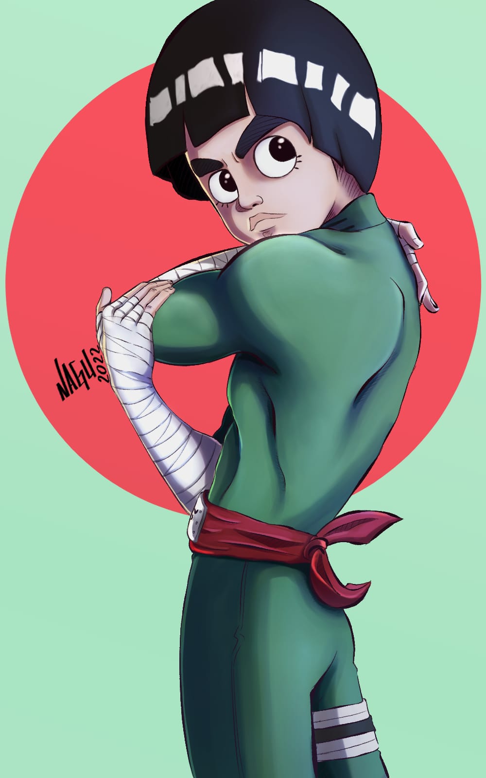 Rock lee Nagu Draw - Illustrations ART street