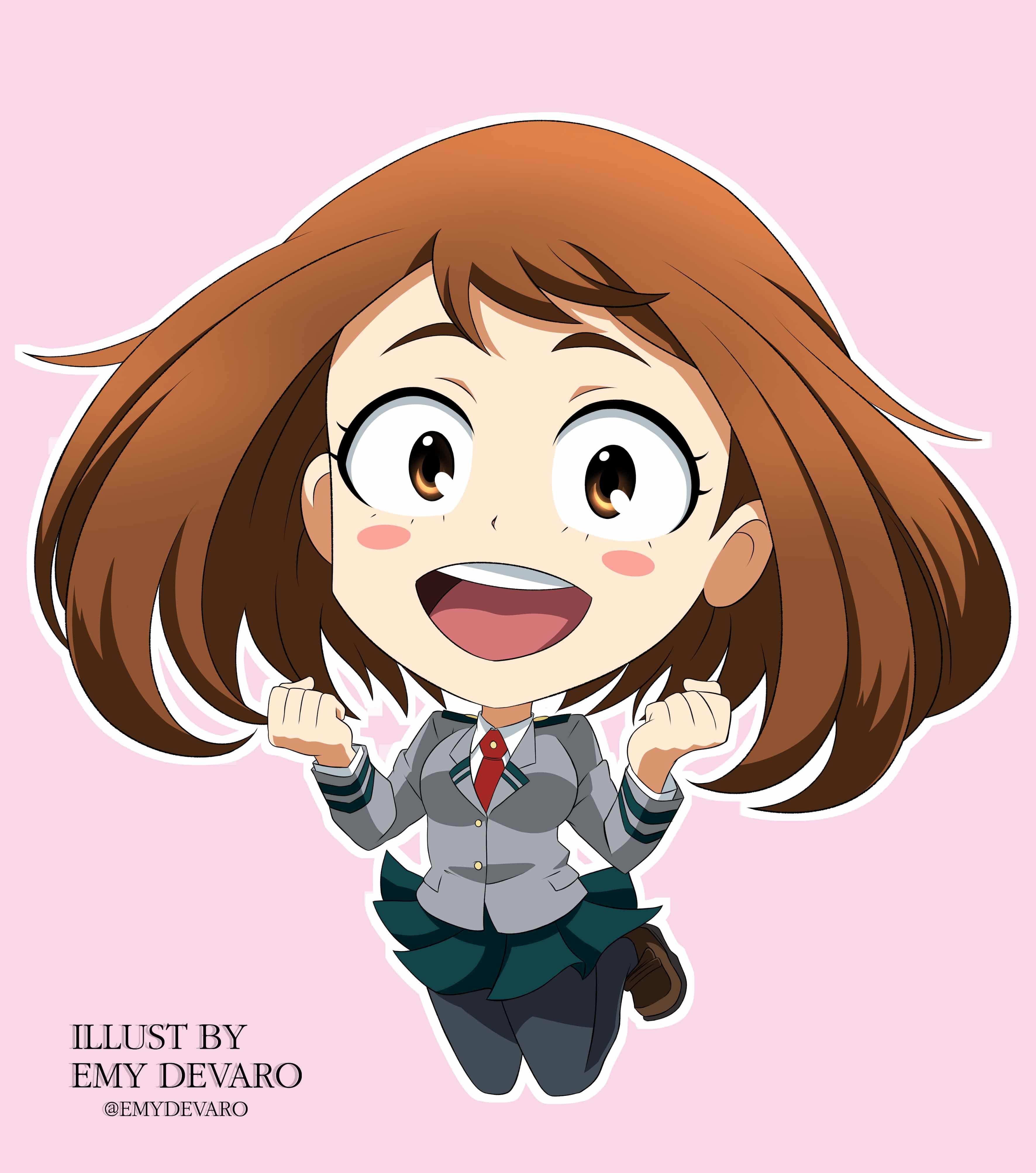 Chibi Uraraka Ochako Emy Dévaro - Illustrations ART street