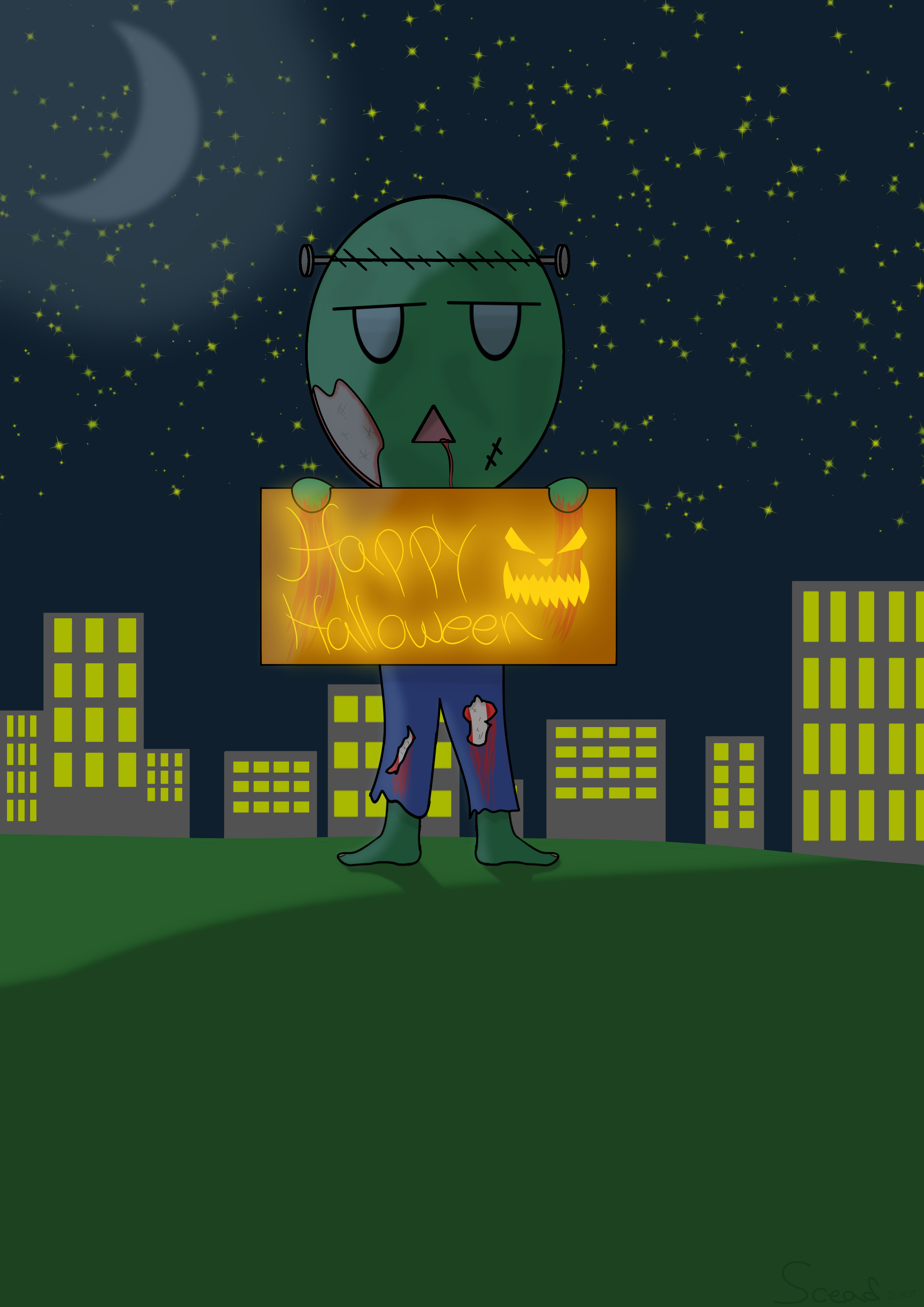 Halloween thing i drew Scead - Illustrations ART street