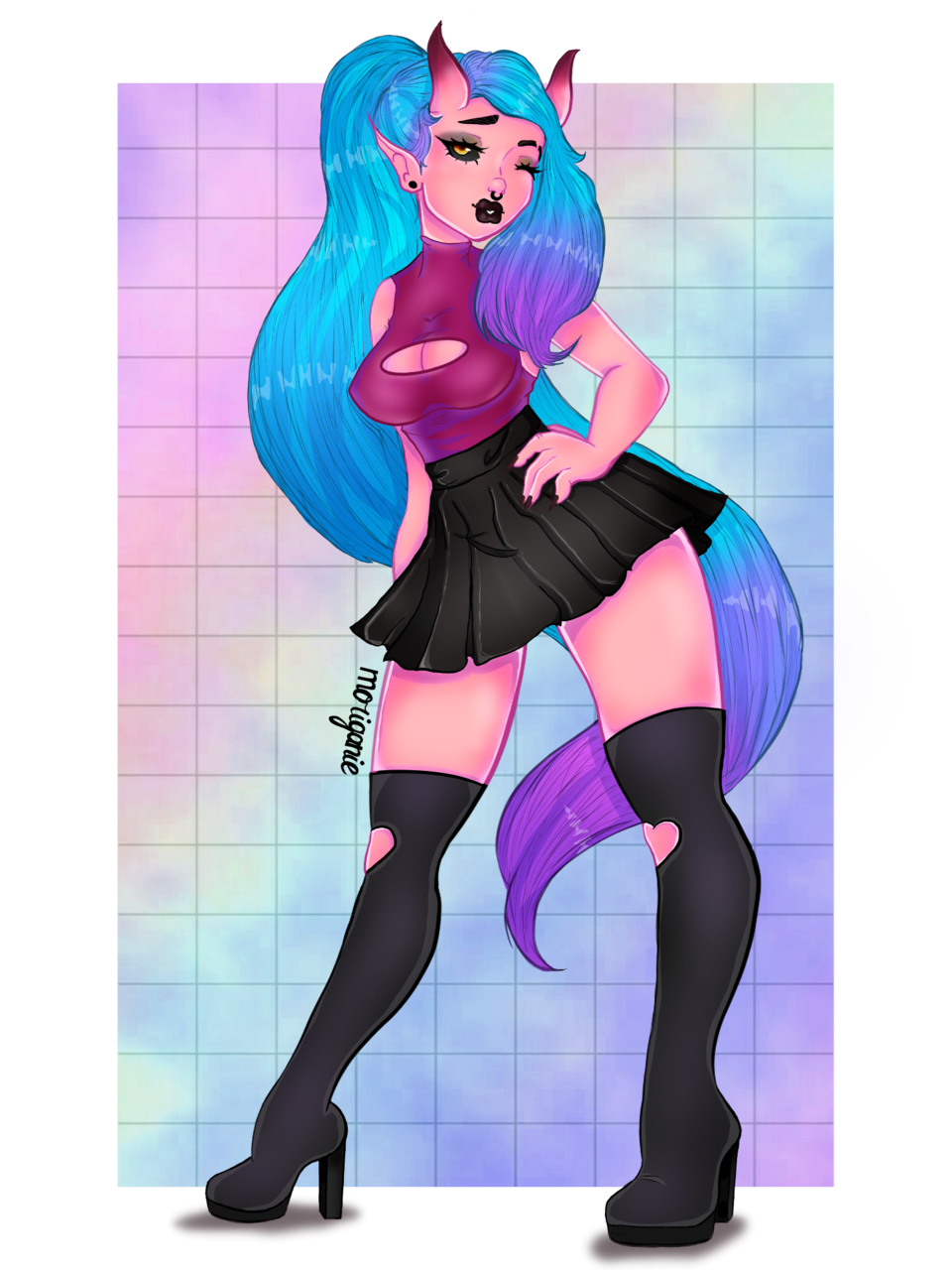 DTIYS // oc: Violet Artist: @lua_284 Moriganie - 插图 ART street