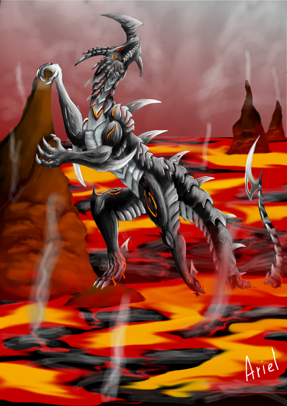 metallic magma dragon Ariel - 插畫 ART street