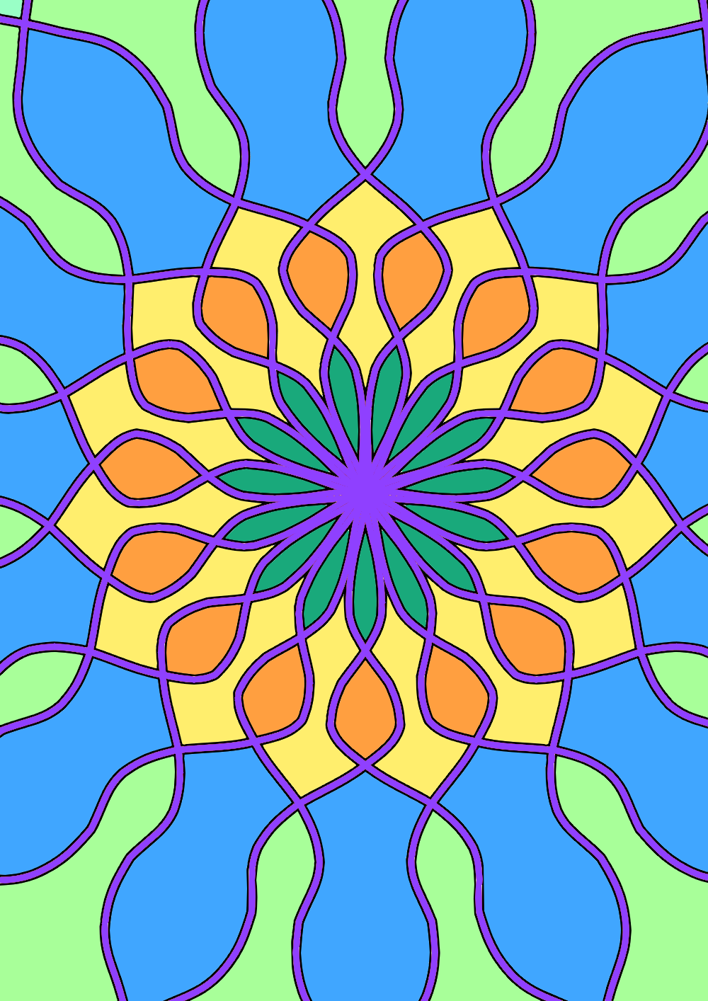 Random colourful pattern wallpaper Bl0ss0m - Illustrations ART street
