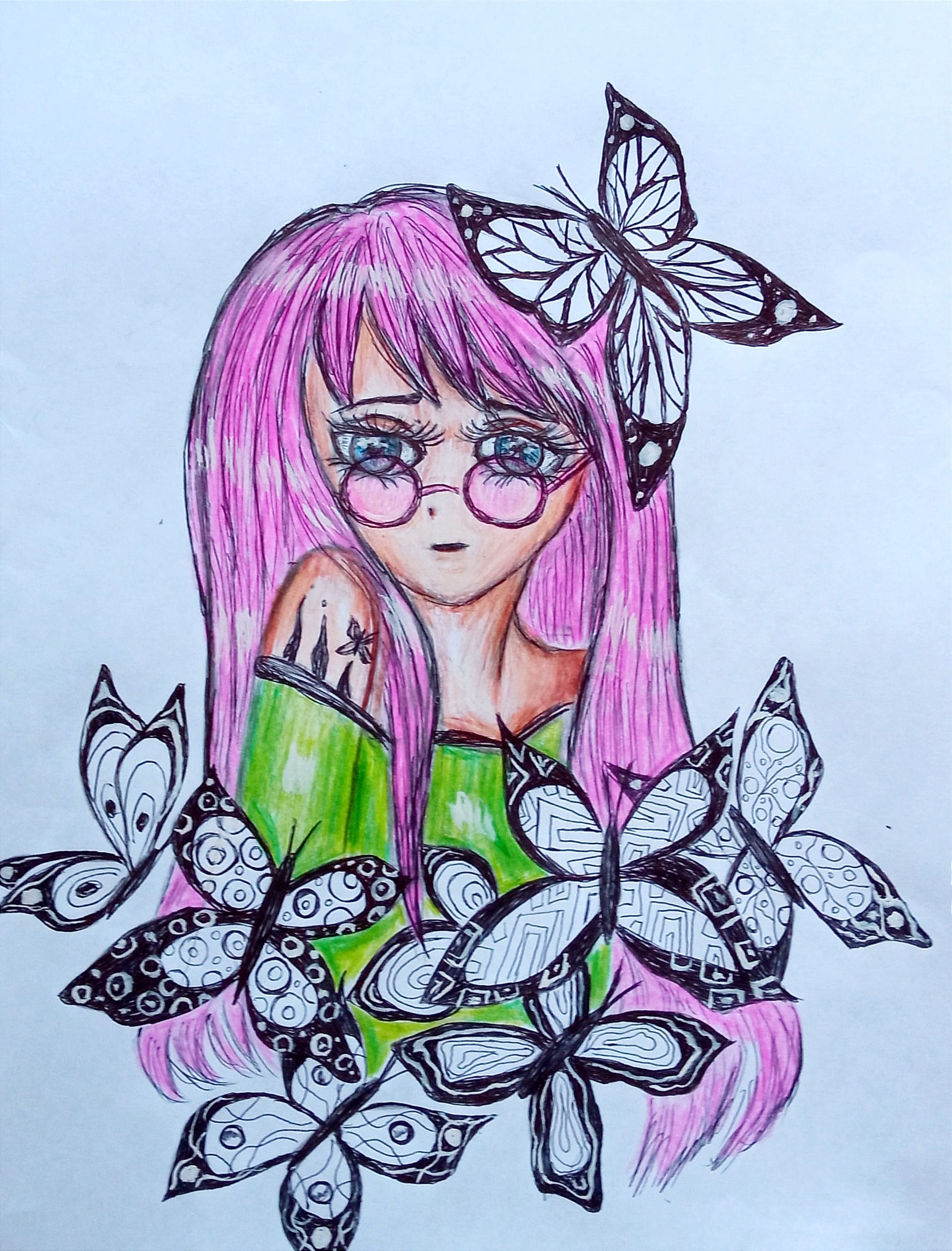 Pink glasses Elena Romanets - Illustrations ART street