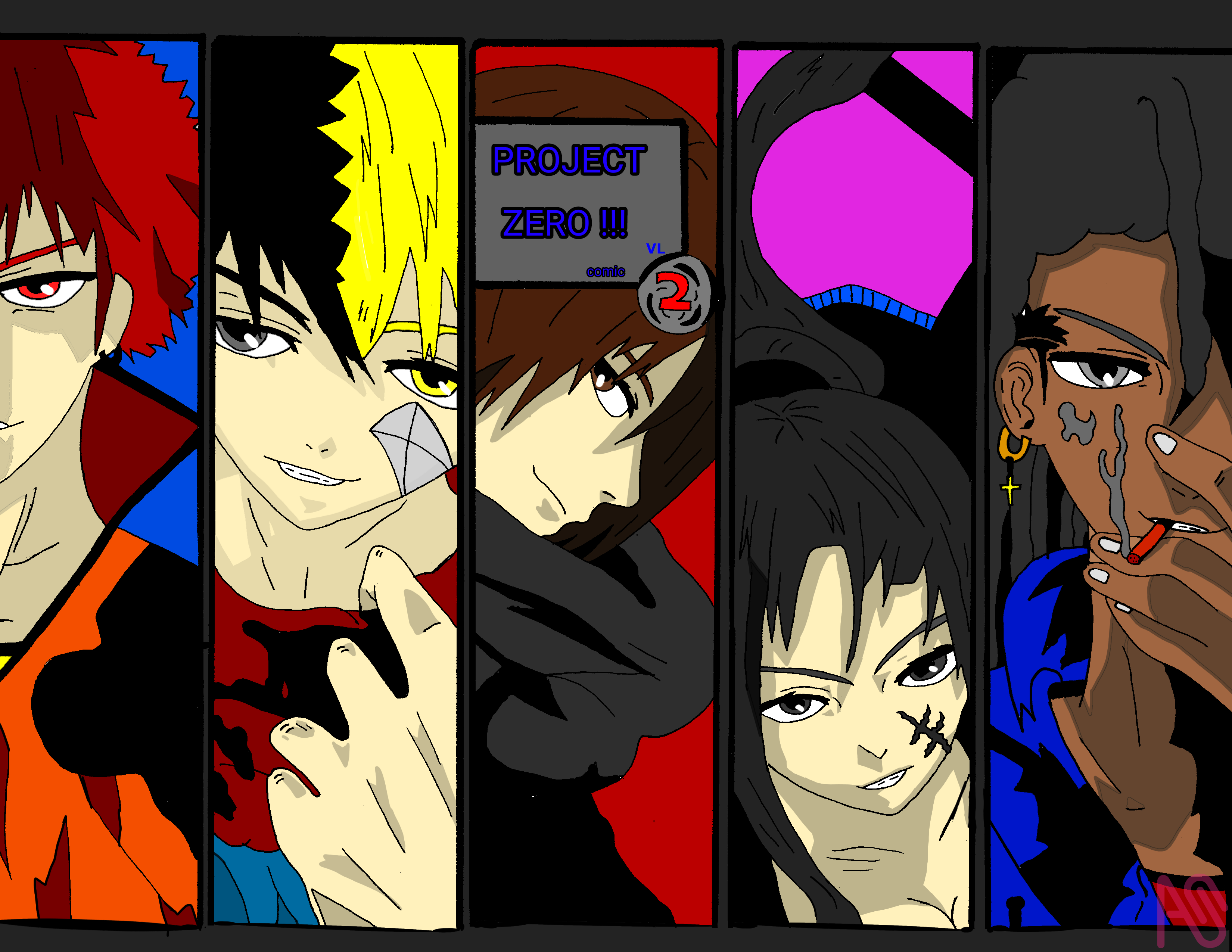 cover page's from a comic named project zero Lucky - Illustrations ART ...