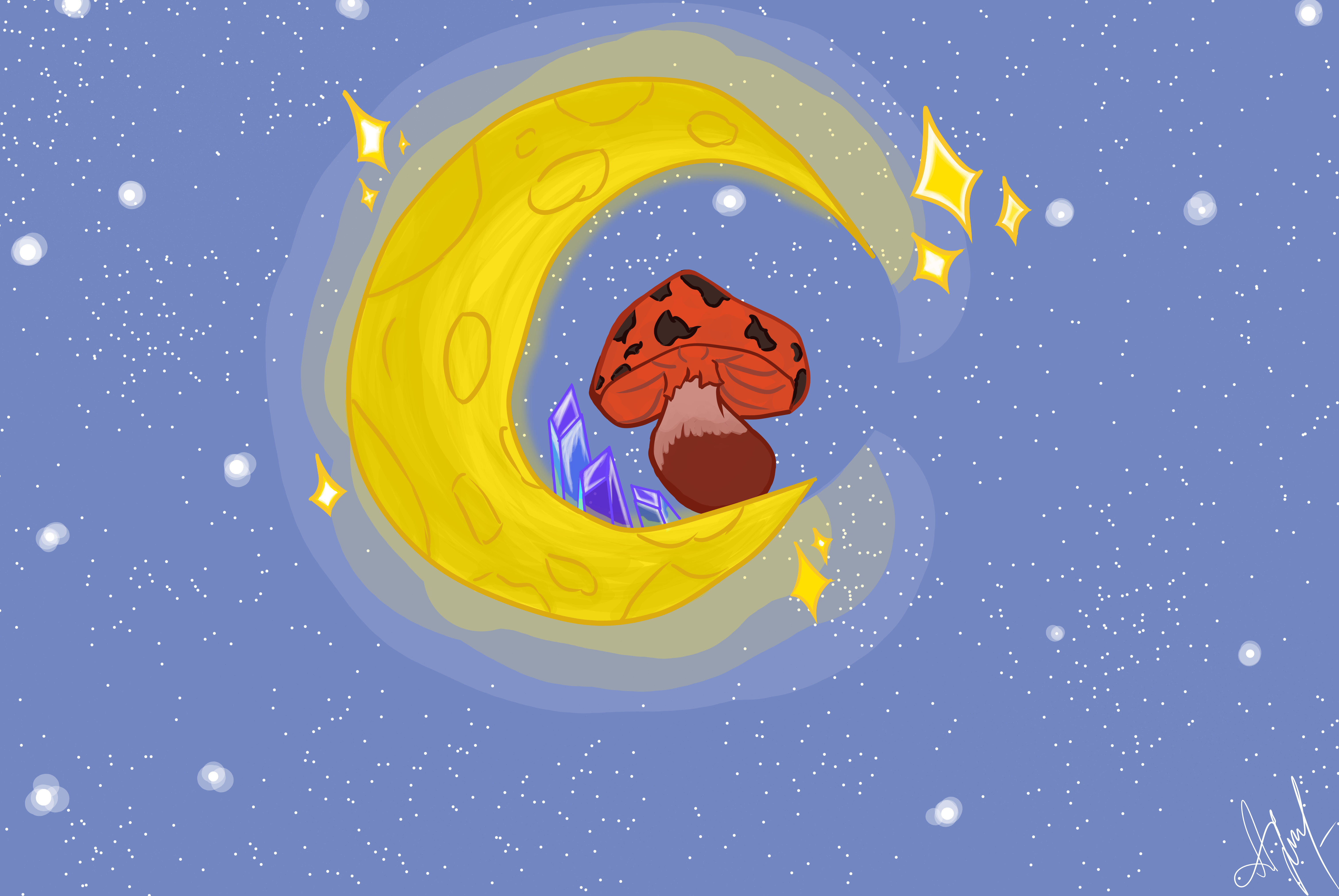 небо и грибочек Poison Angel - Illustrations ART street