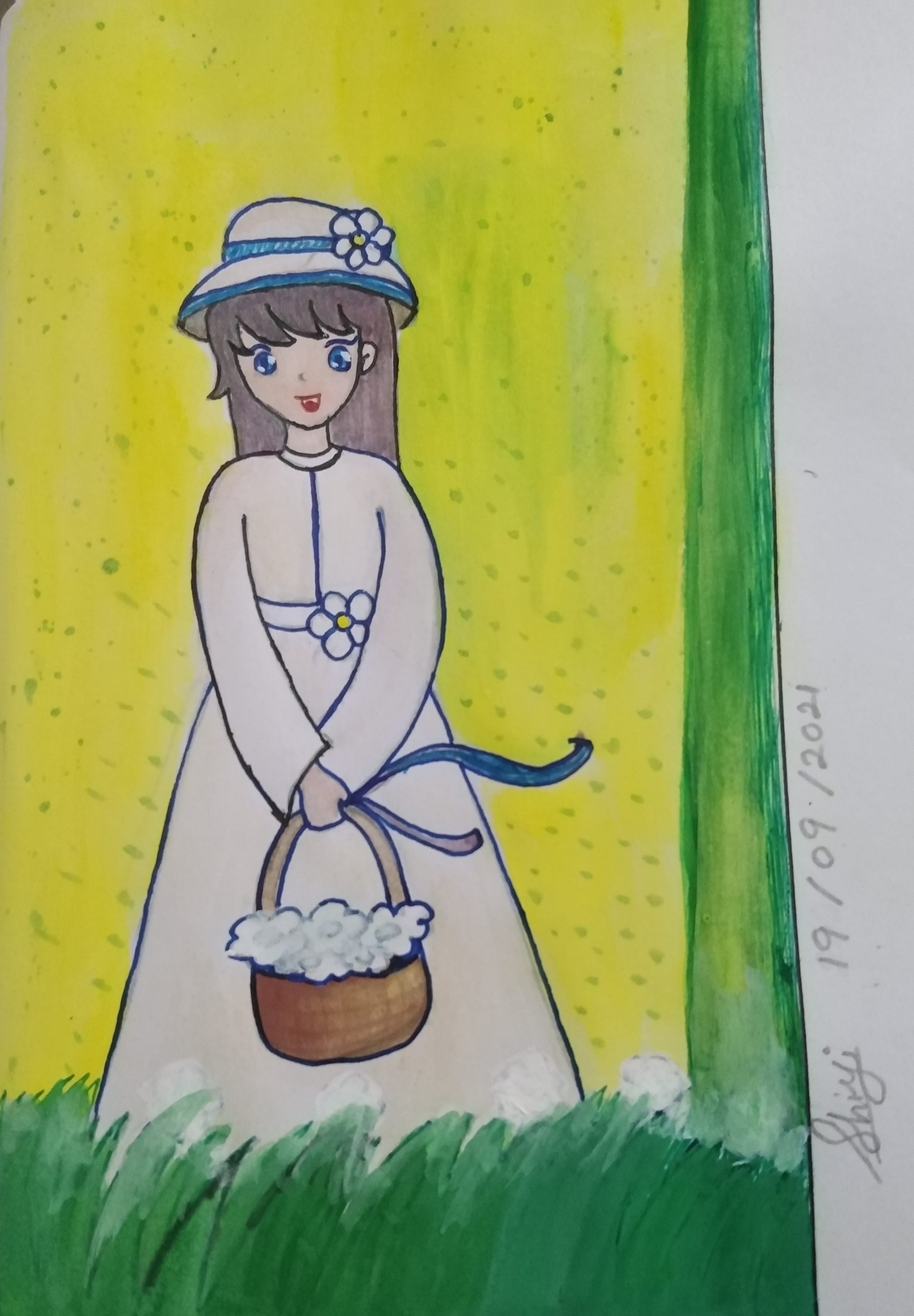 Cute girl 𝓢𝓜𝓟𝓗 🍀 Sobashi.M.P.Hirushani - Illustrations ART street