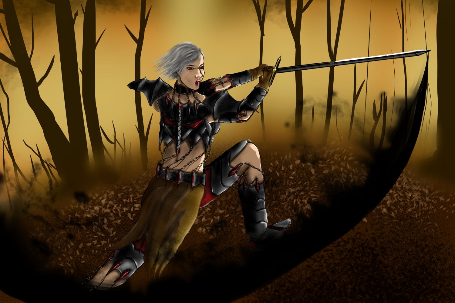 Black Moon Sword Style Francis Ng - Illustrations ART street