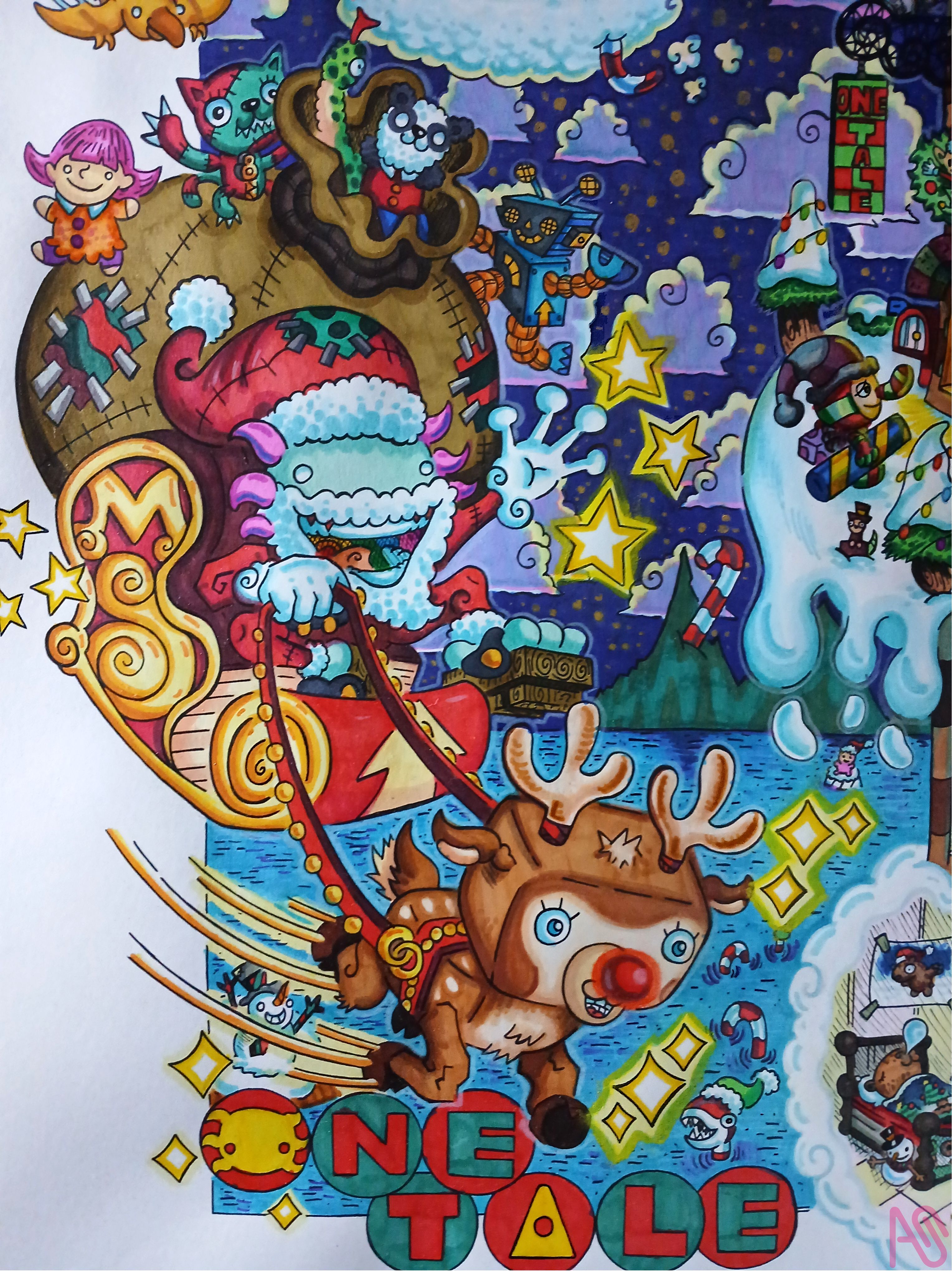 ONE TALE MERRY CHRISTMAS 2024!!! MSALAMANDRA - Illustrations ART street