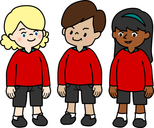 School Children In Uniform Clipart