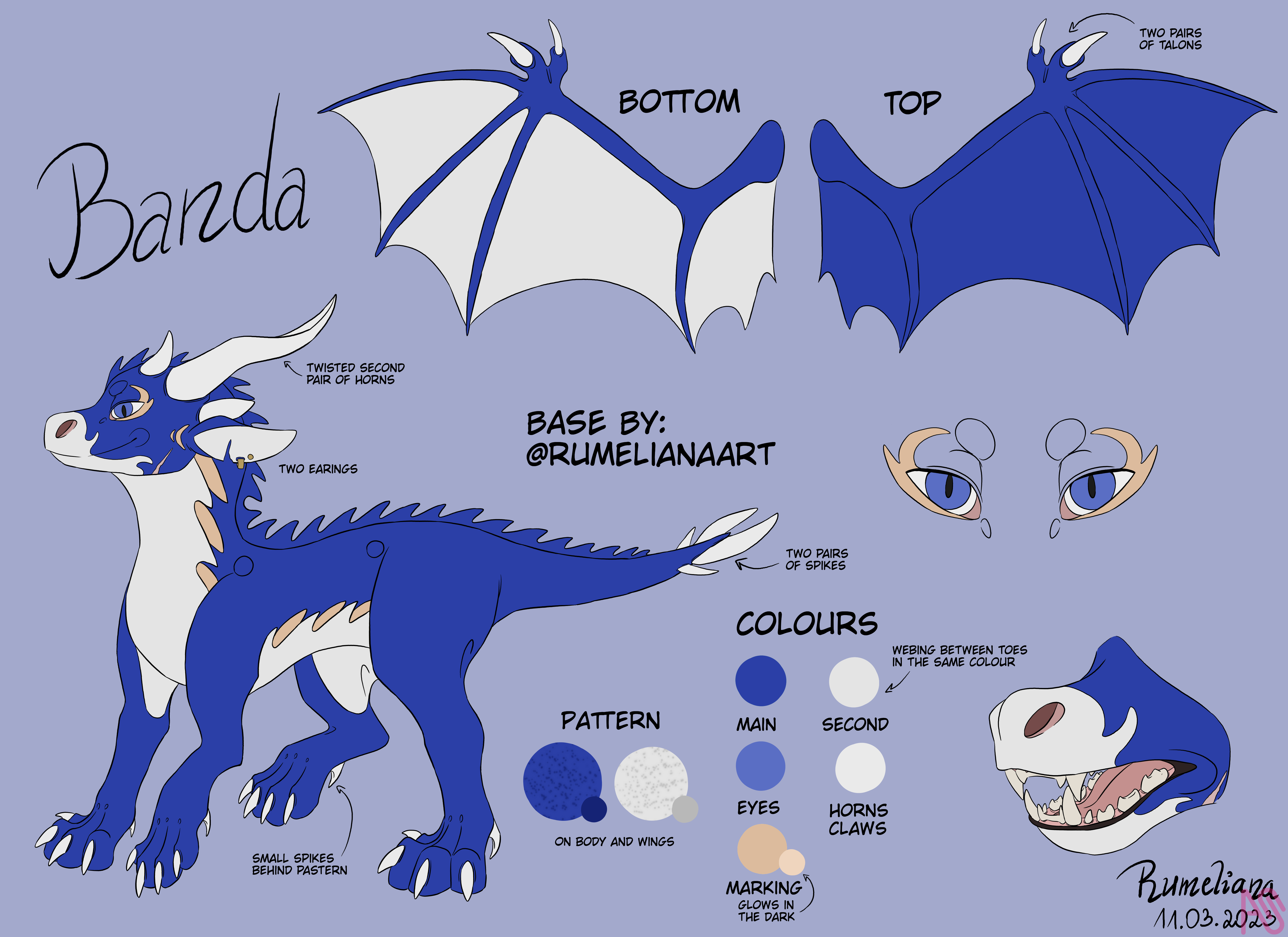 Dragon ref sheet 11.03.2023 Rumeliana - 插图 ART street