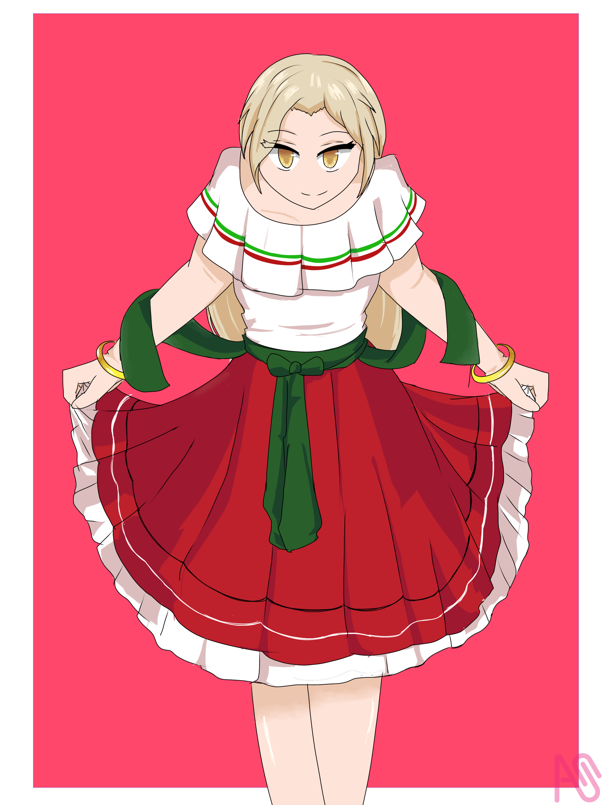 Paula vestida XFrezk - Illustrations ART street