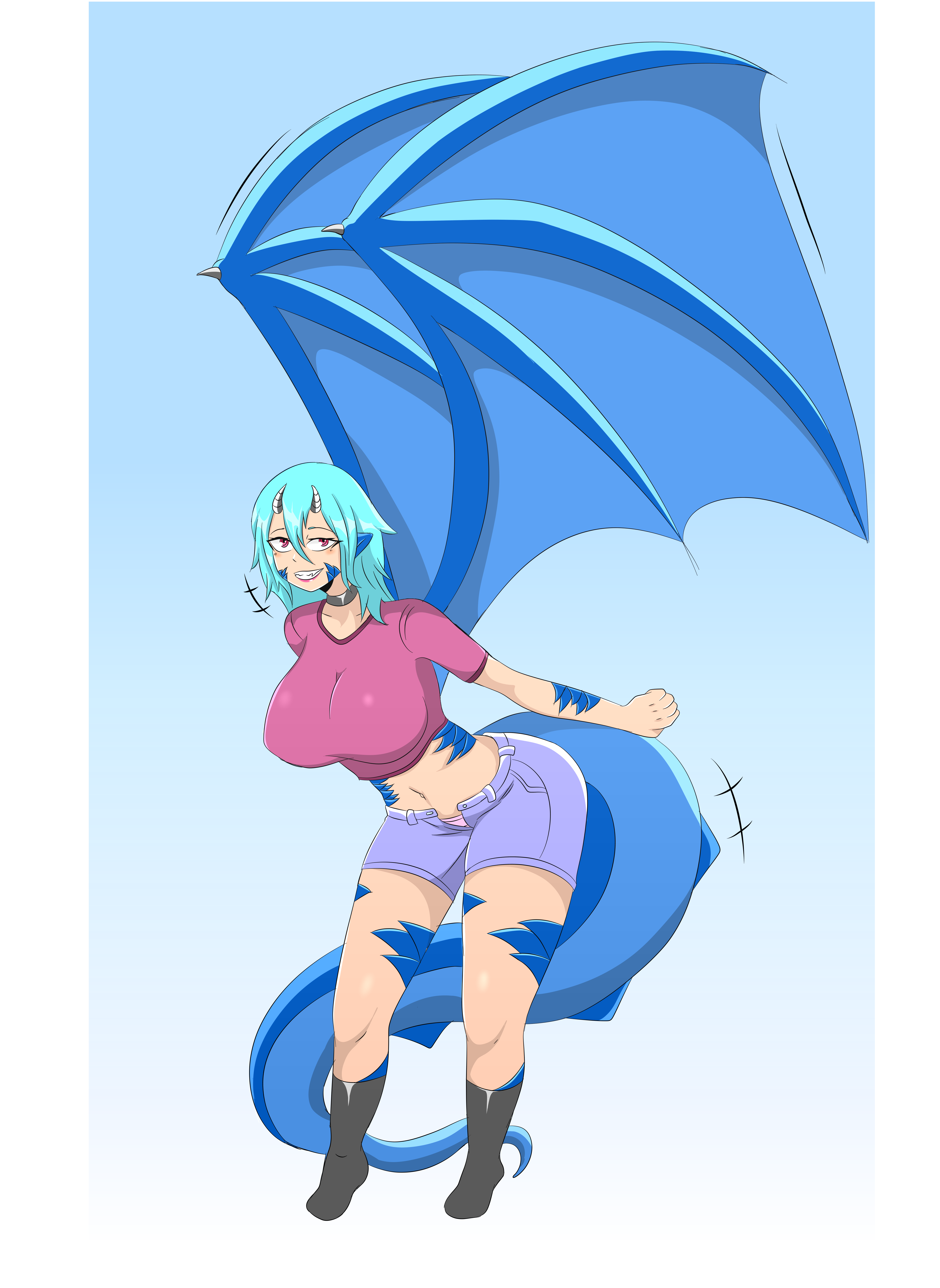 Sachi spreading her wings Scarlet_Nightfall - 插图 ART street