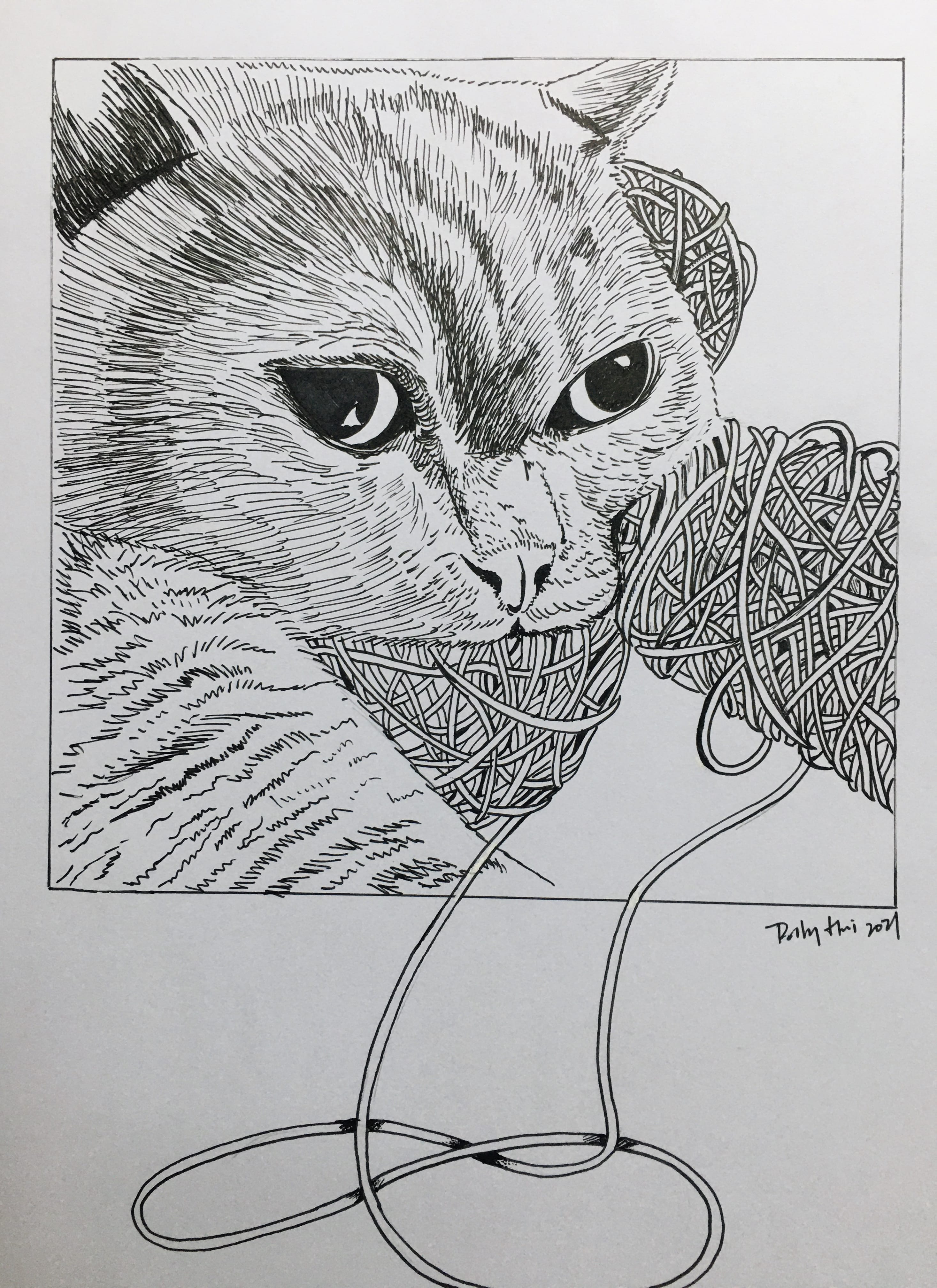 Furball Cat Polly Hui - Illustrations ART street