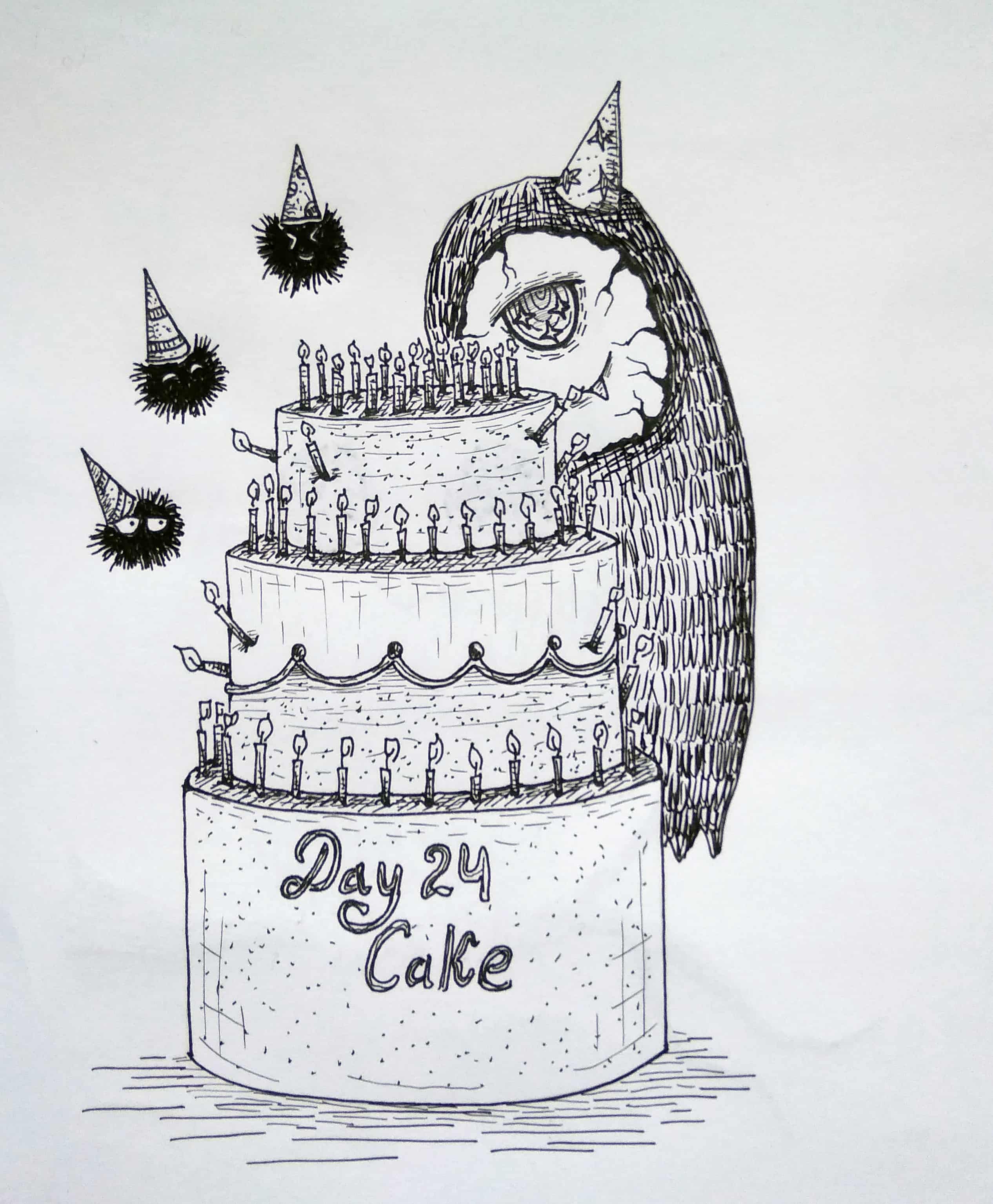 Day 24, Cake frightener - Illustrations ART street