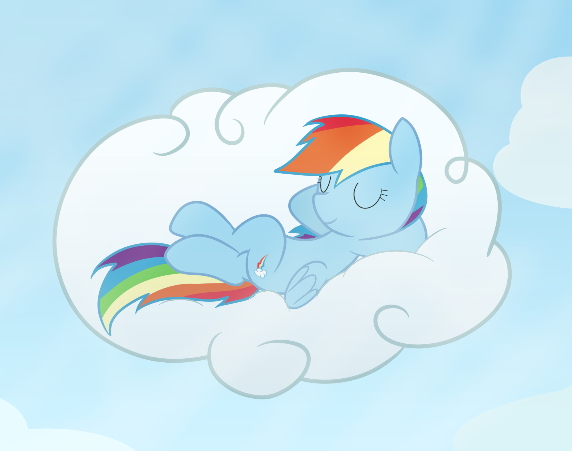 rainbow thingy taking a nap at the sky PinkiepieSwear - Illustrations ...