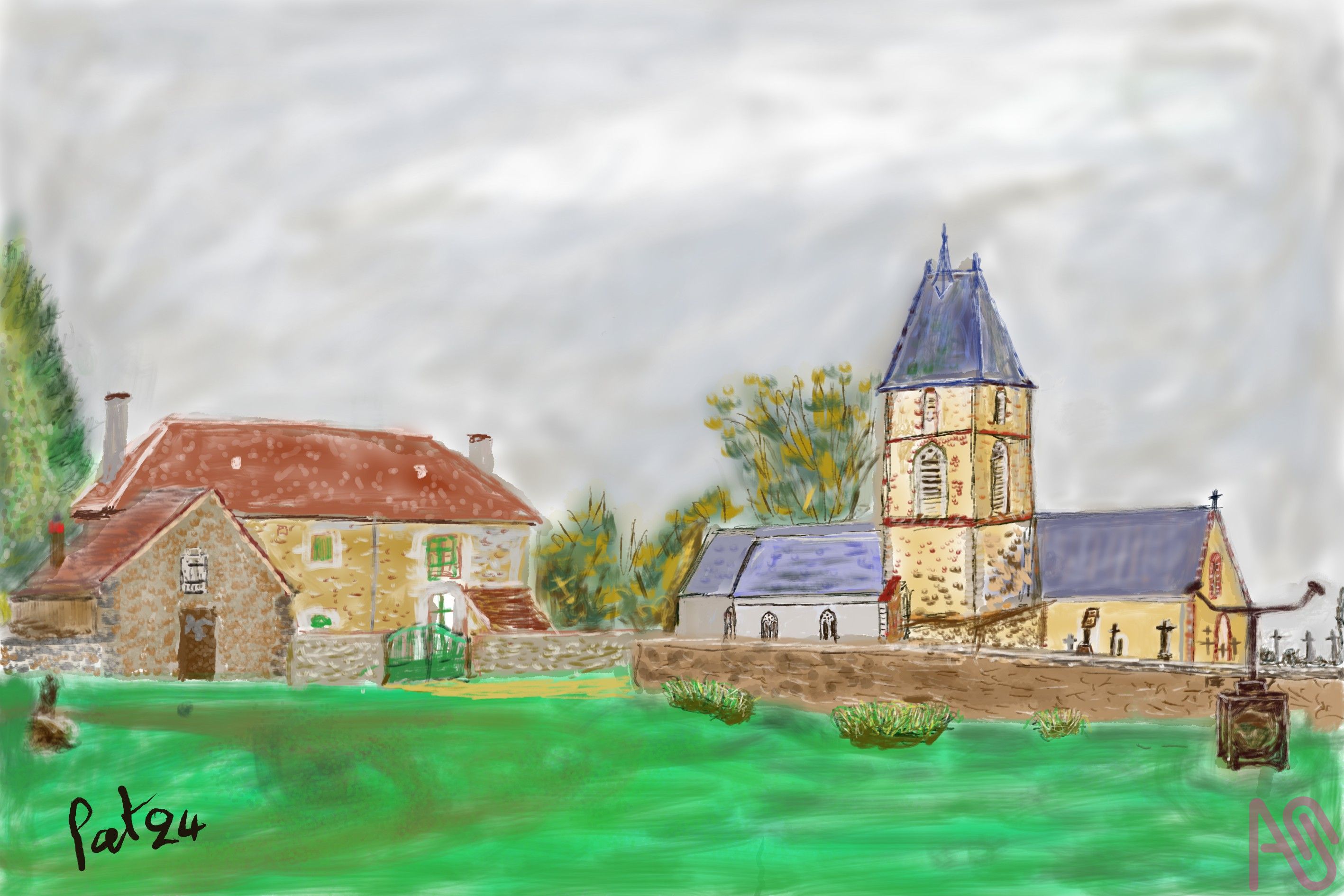 le joli village de la perrière PatricePeint - Illustrations ART street