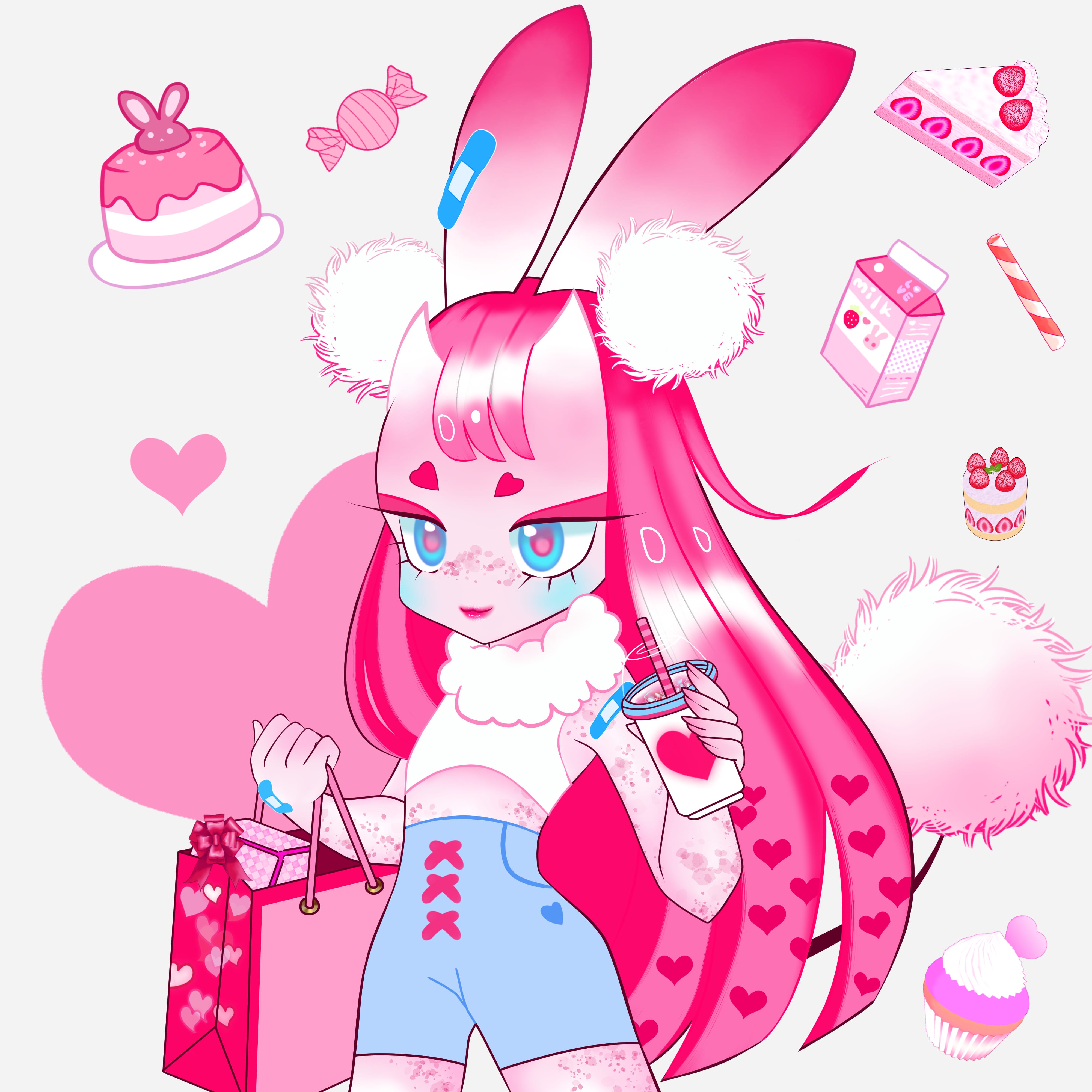 粉紅兔-pink rabbit Janet Chang - Illustrations ART street