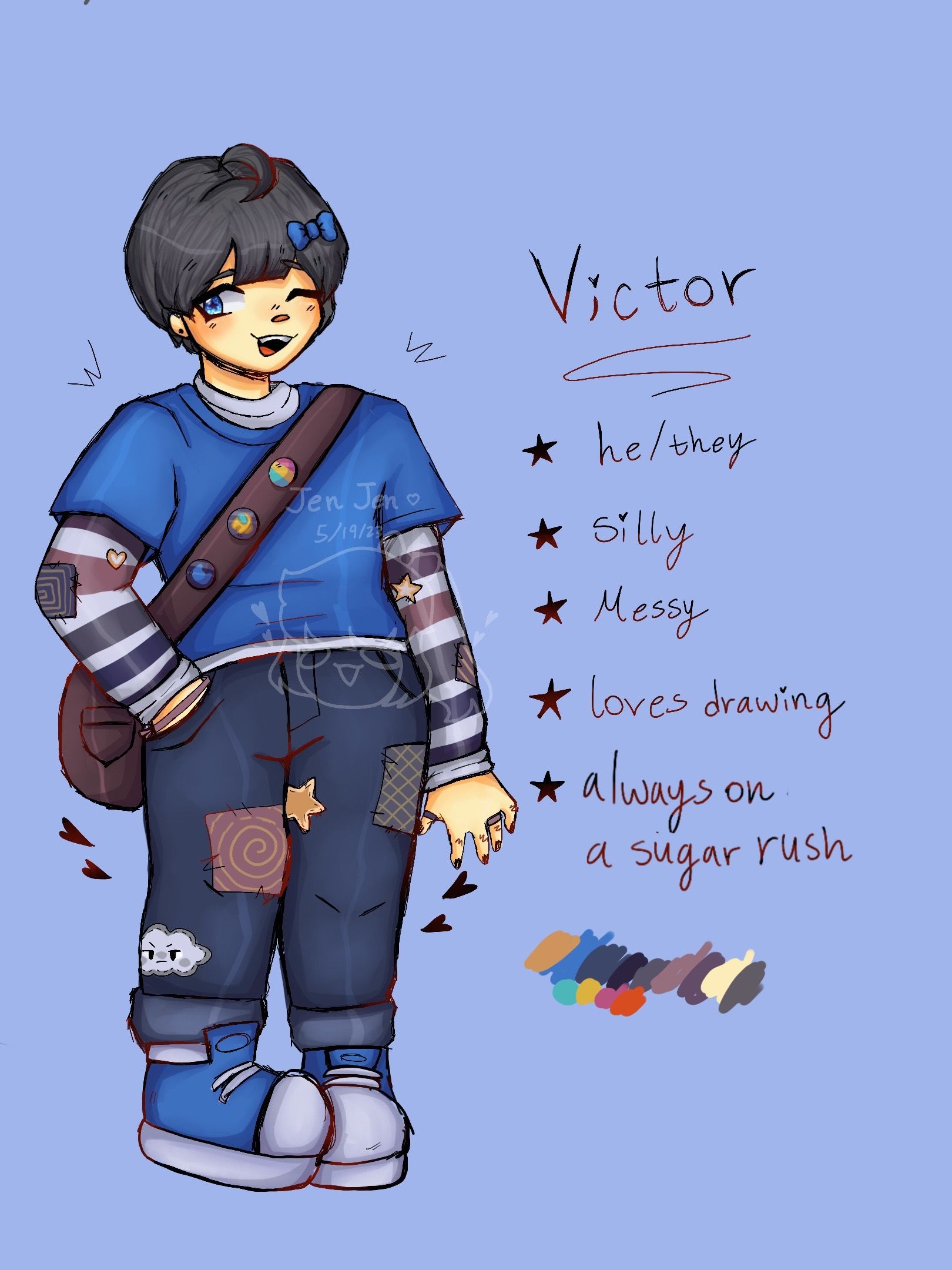 Victor 🩵 Jen Jen - Illustrations ART street