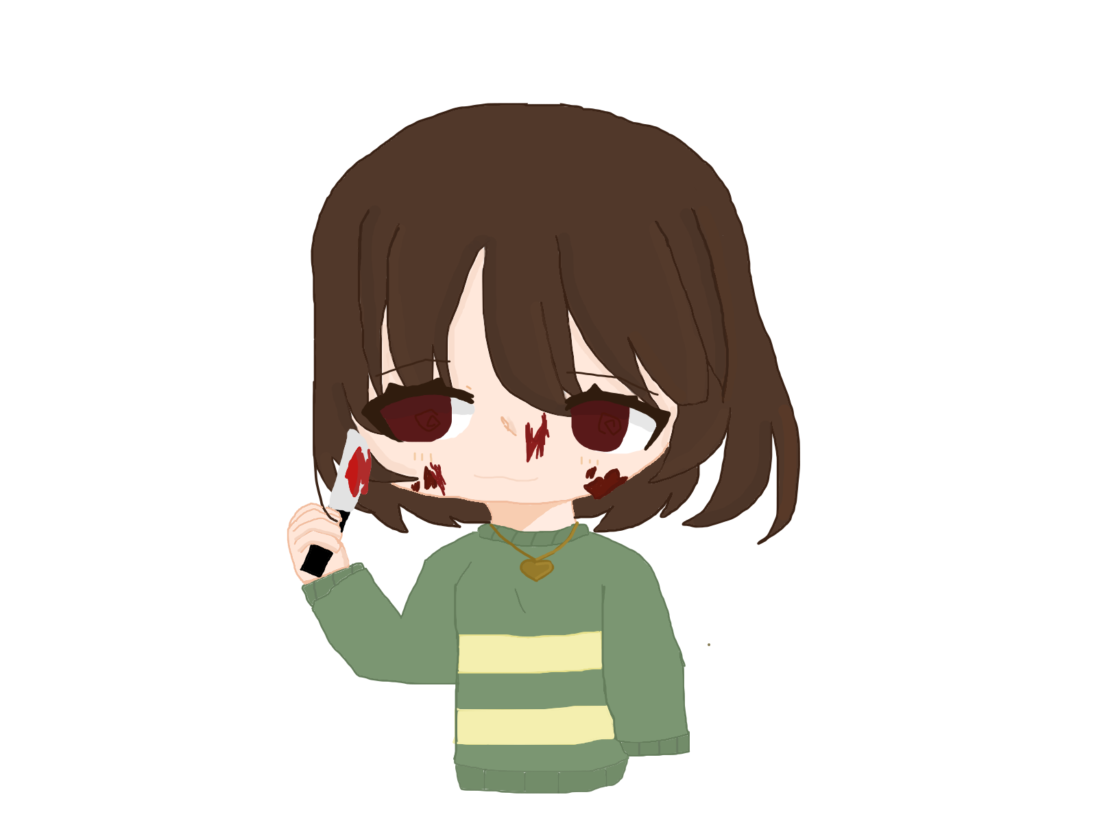 Chara (undertale) (blood) ChumLuvsU - Illustrations ART street