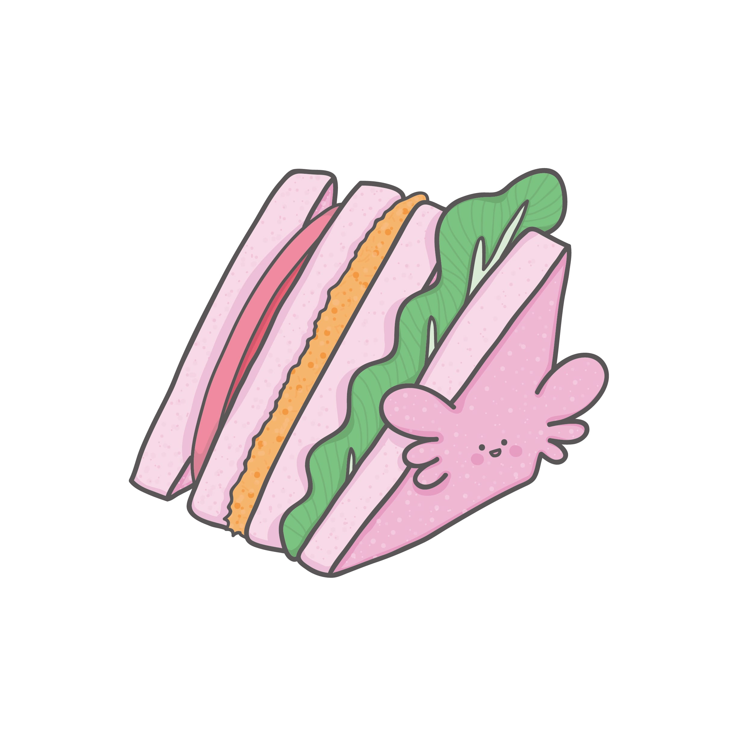 66三明治 草莓煉乳粉圓 - Illustrations ART street