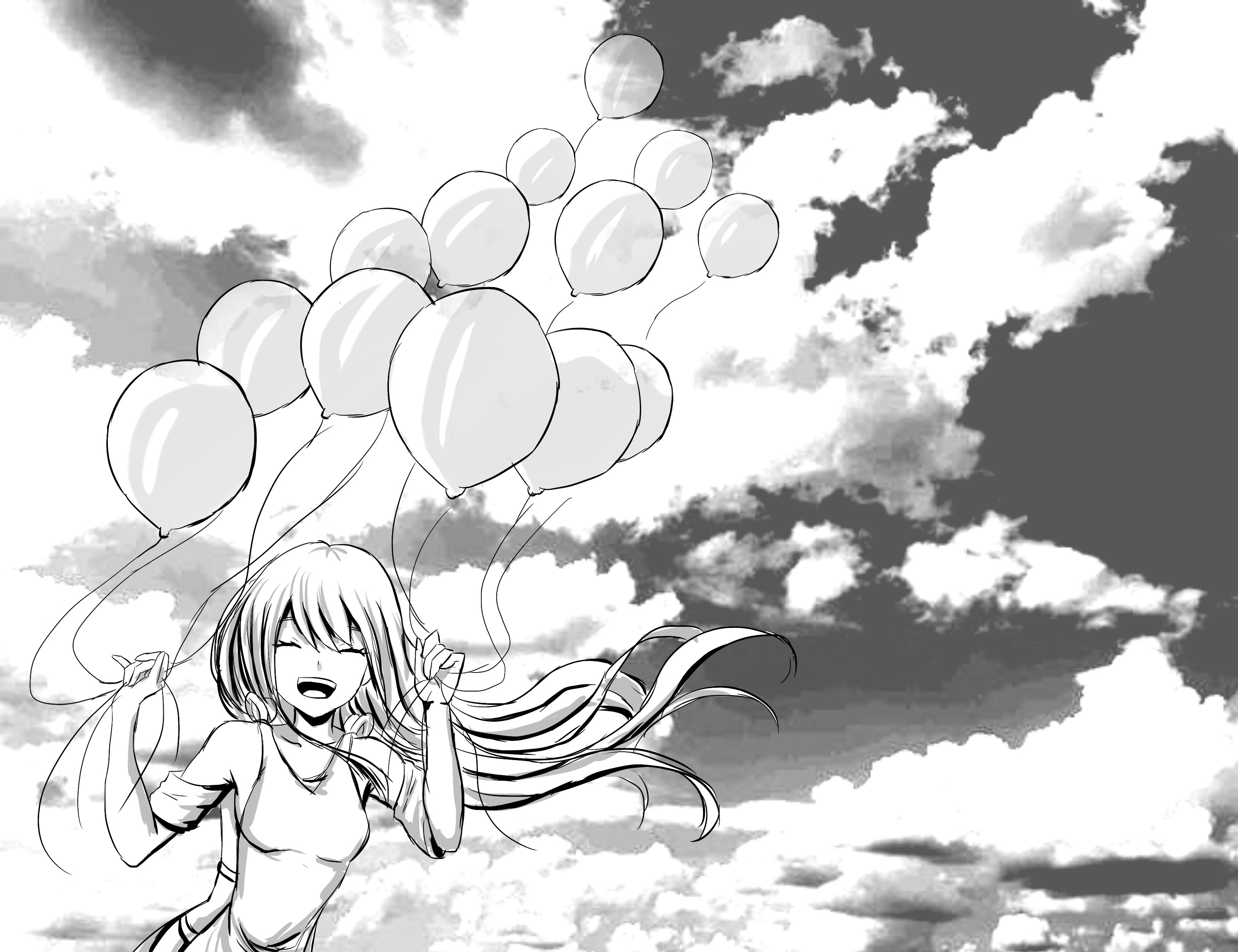 Balloons Darki-Sama - Illustrations ART street