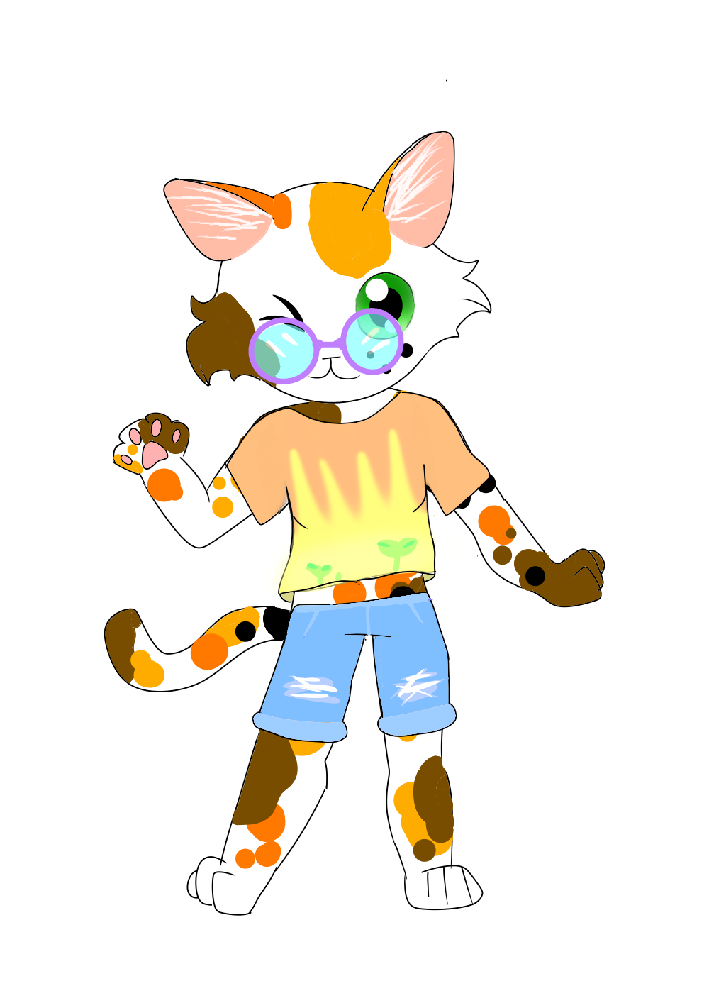 Chlorine cat's fursona contest entry Gabkat - 插图 ART street