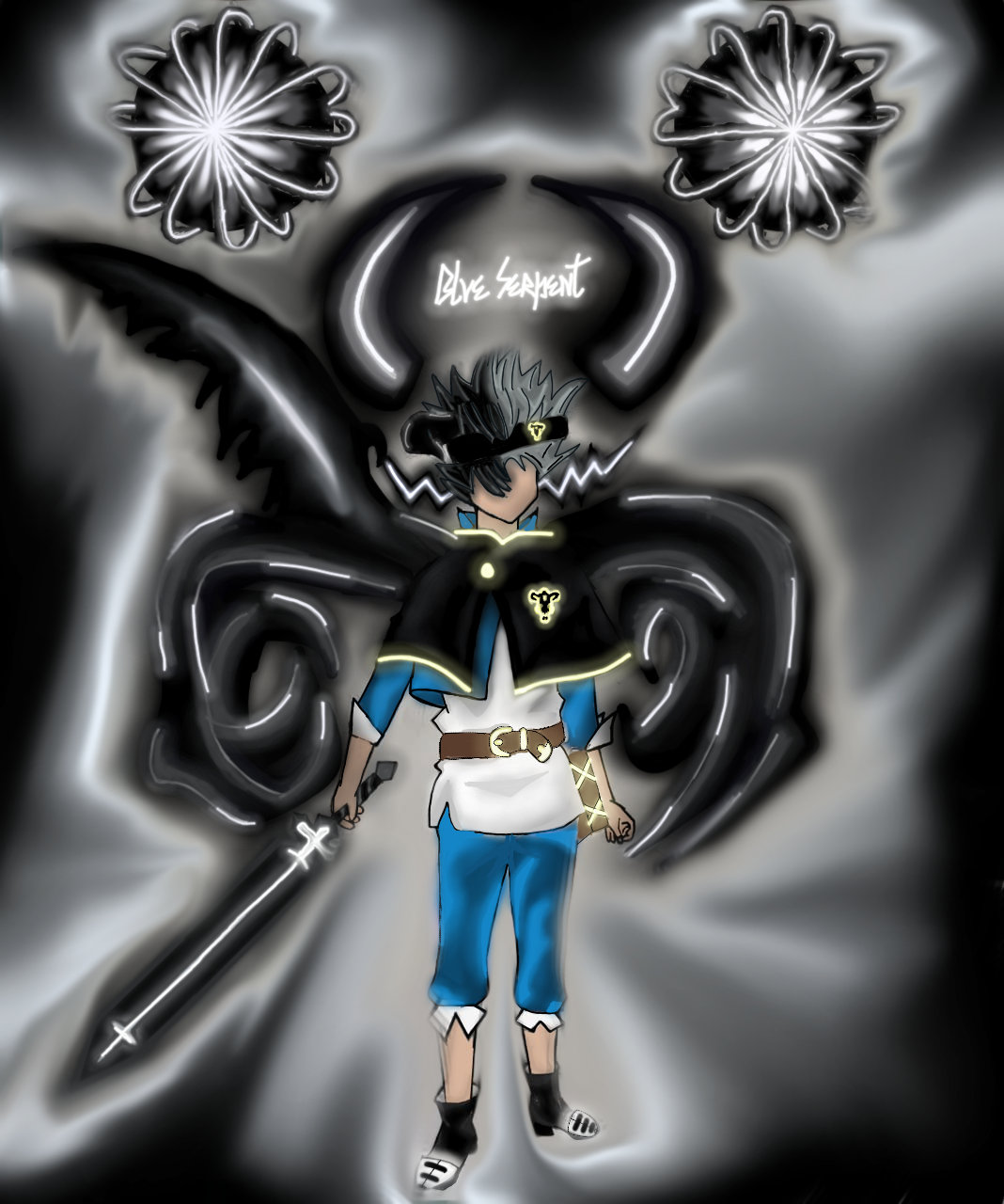 Dark Demon King Asta Blue Serpent - 插畫 ART street