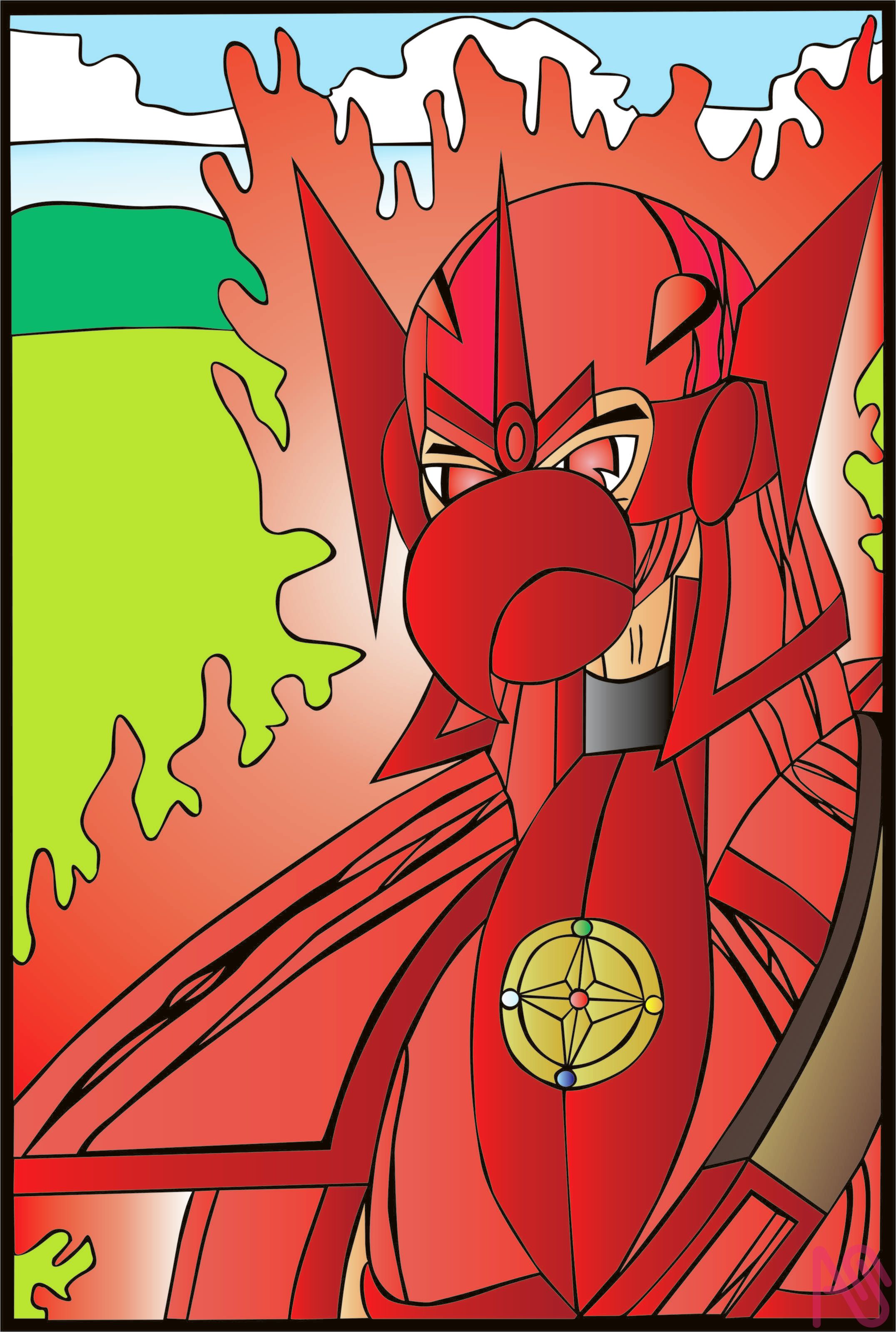 Joe Dogi Arb, Halcón Rojo (Halcones Guerreros). Rasutaku - Illustrations ART street