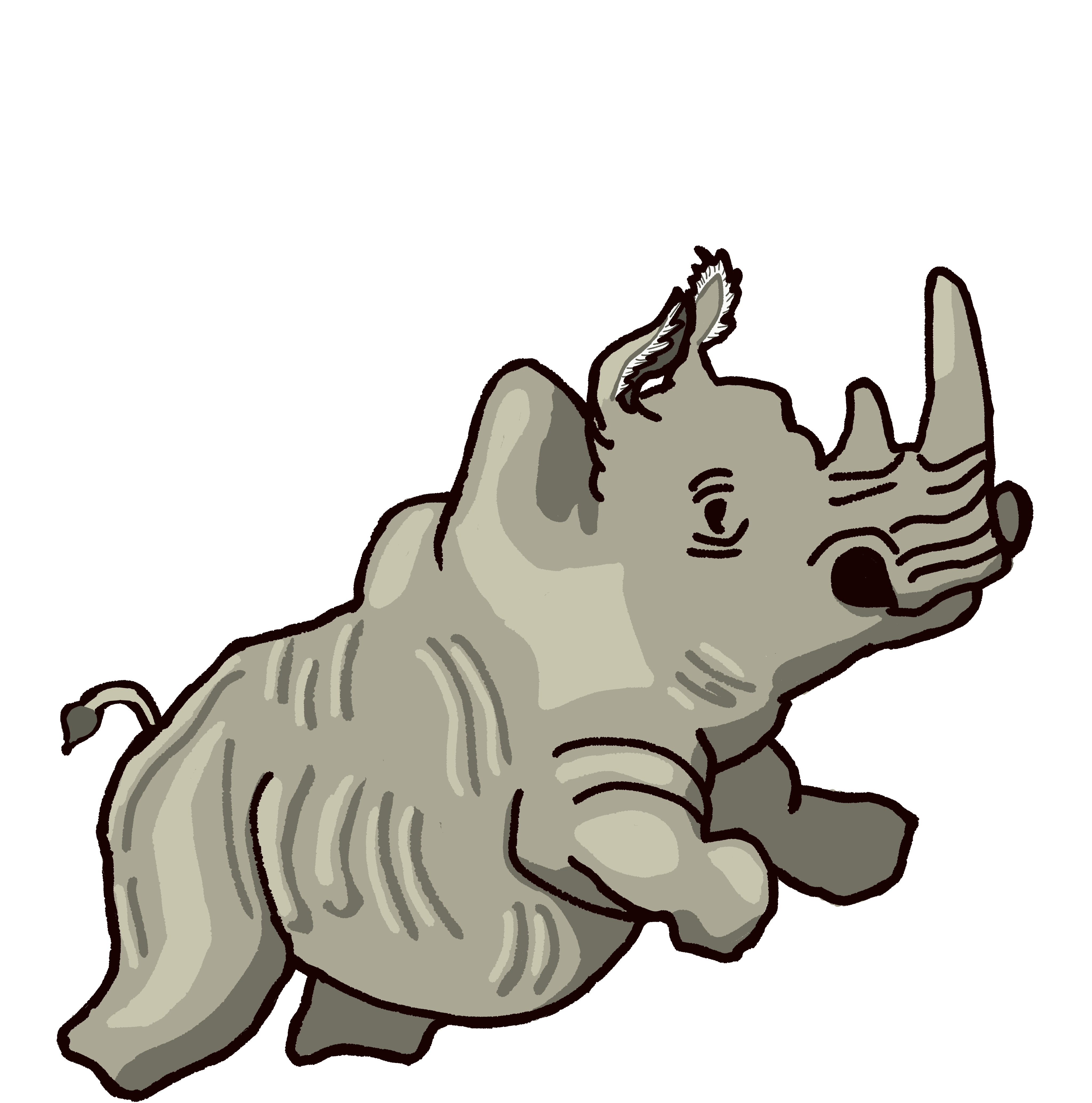 Rhino Learning flash card image Newmummyangrybaby - 插图 ART street