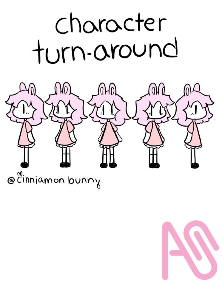 character turnaround cinnamon bunny - Illustrations ART street