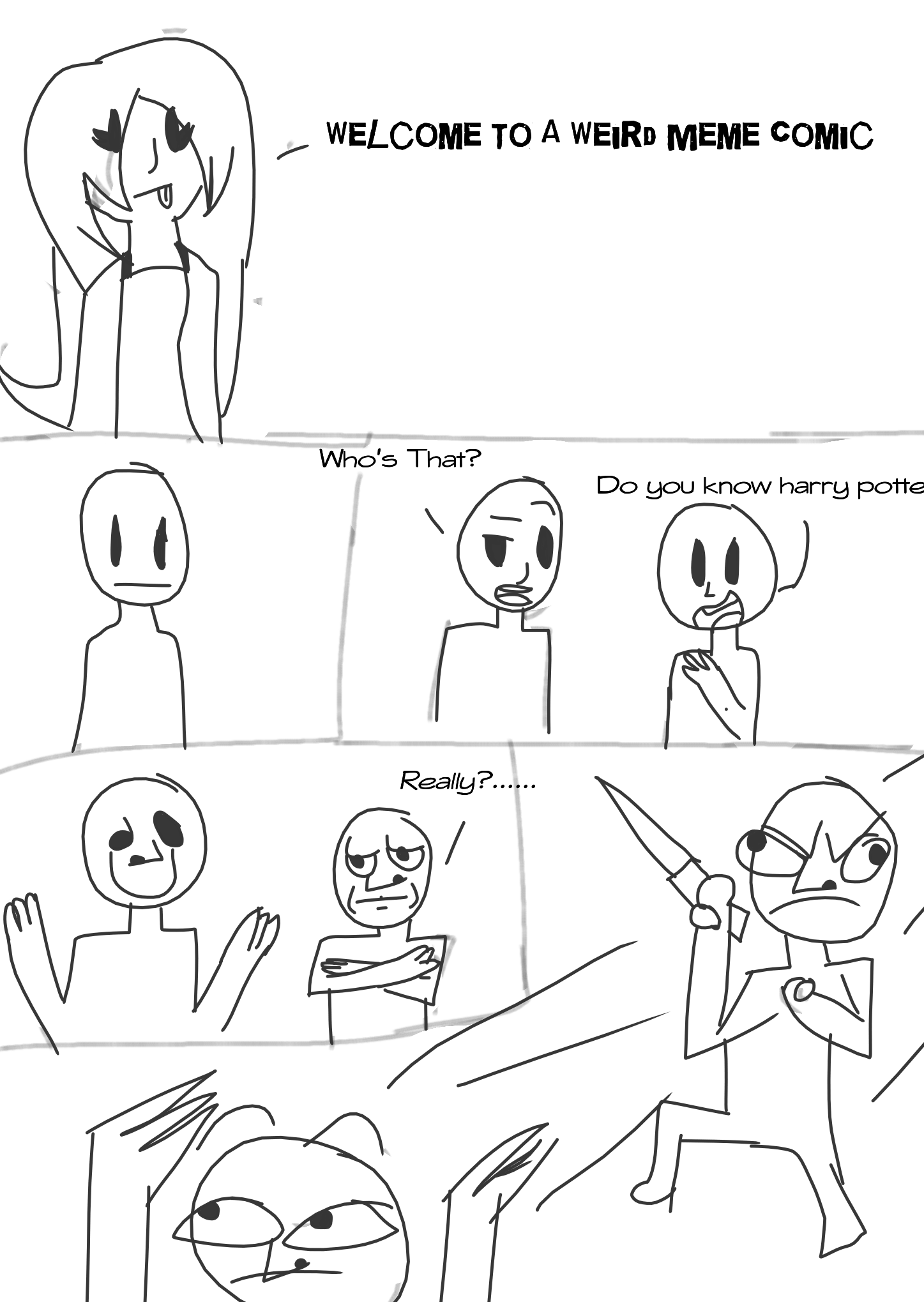 MY WEIRD MEME COMIC -SHORT- = ѕĸy drawѕ = - Illustrations ART street